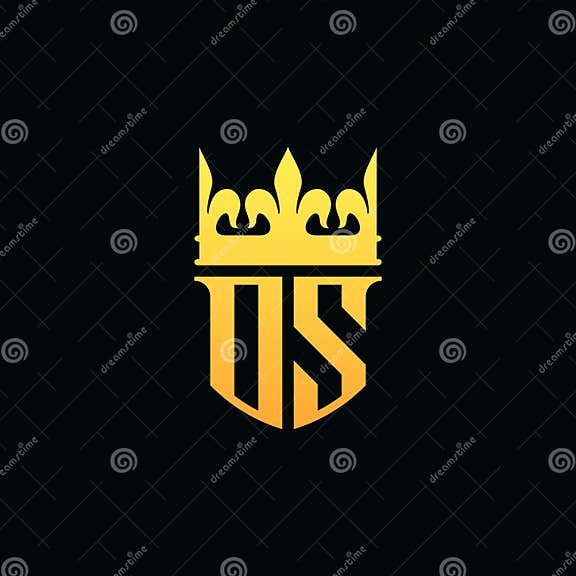 Initial Letters DS Logo Monogram Emblem Style with Crown Stock Vector ...