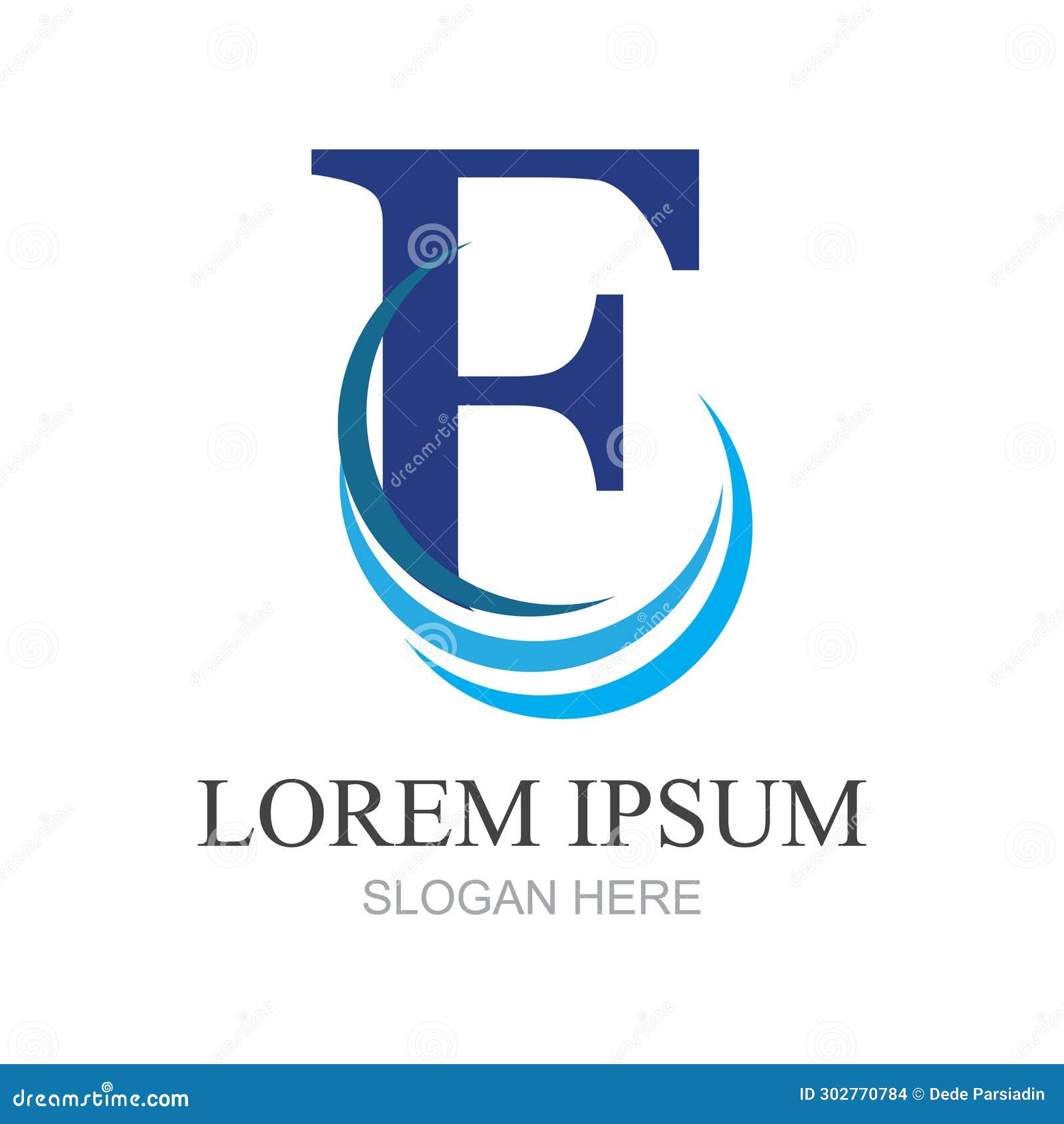 Initial Letters E Logo Template Design in Rounded Shape. Logo Icon ...