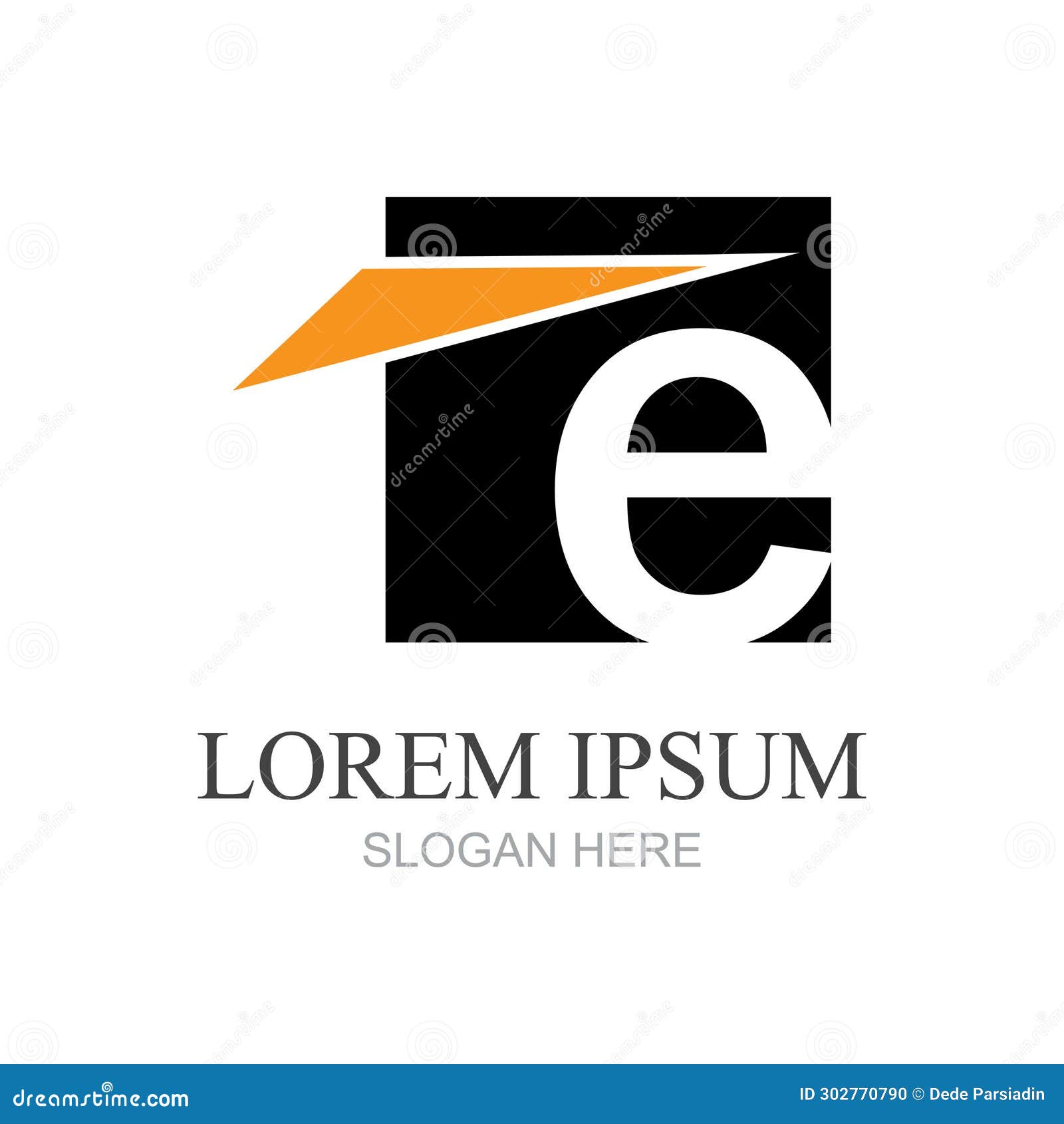 Initial Letters E Logo Template Design in Rounded Shape. Logo Icon ...