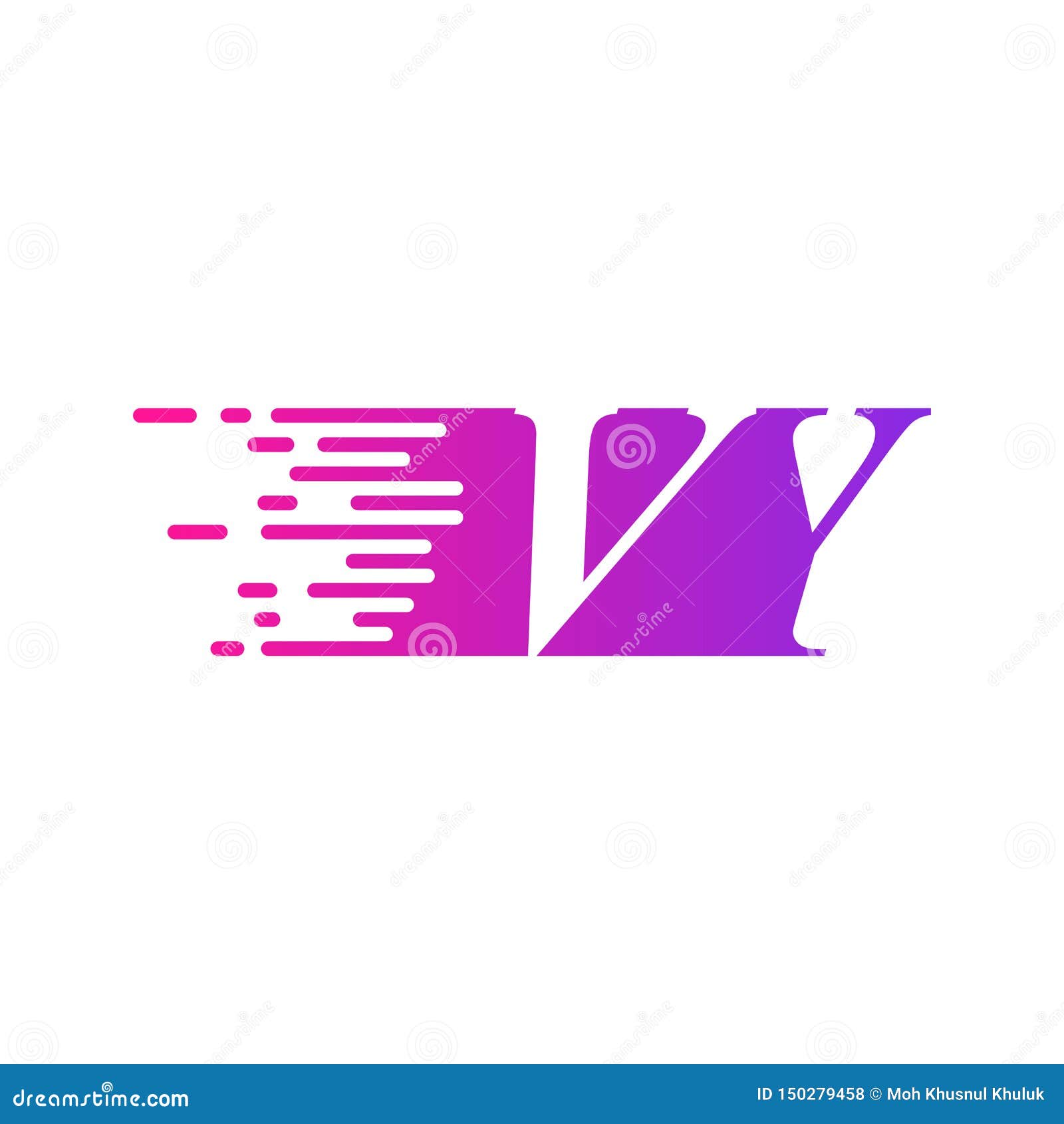 Initial Letter VY Fast Moving Logo Vector Purple Pink Color Stock ...