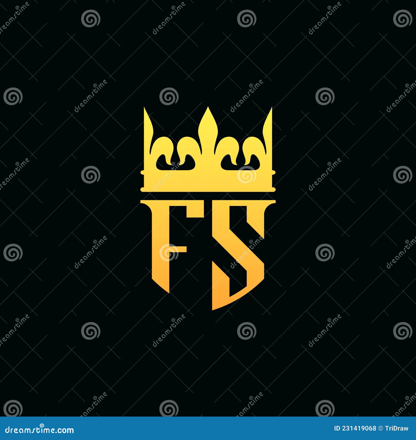 Initial Letters FS Logo Monogram Emblem Style with Crown Stock Vector ... Initial Letters FS Logo Monogram Emblem Style with Crown Stock Vector ...