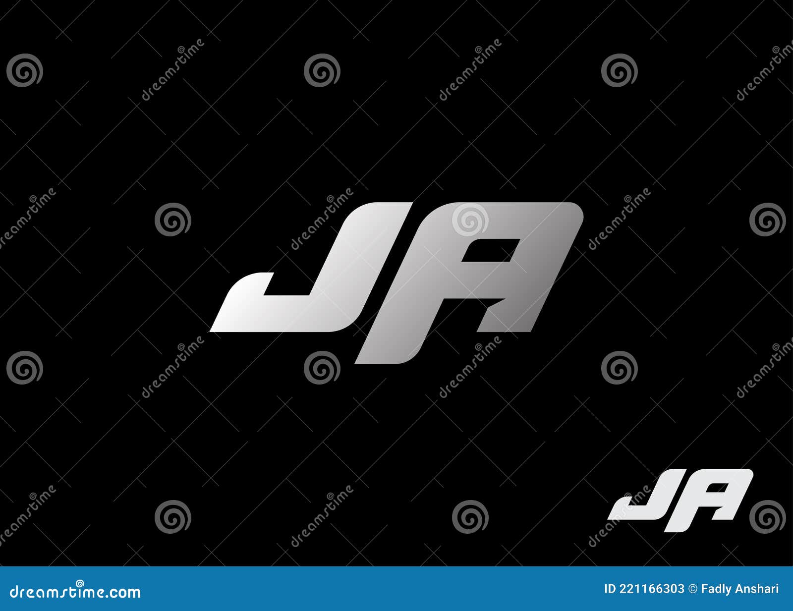 Initial Letters JA Monogram Logo Template. Vector Illustration Stock ...