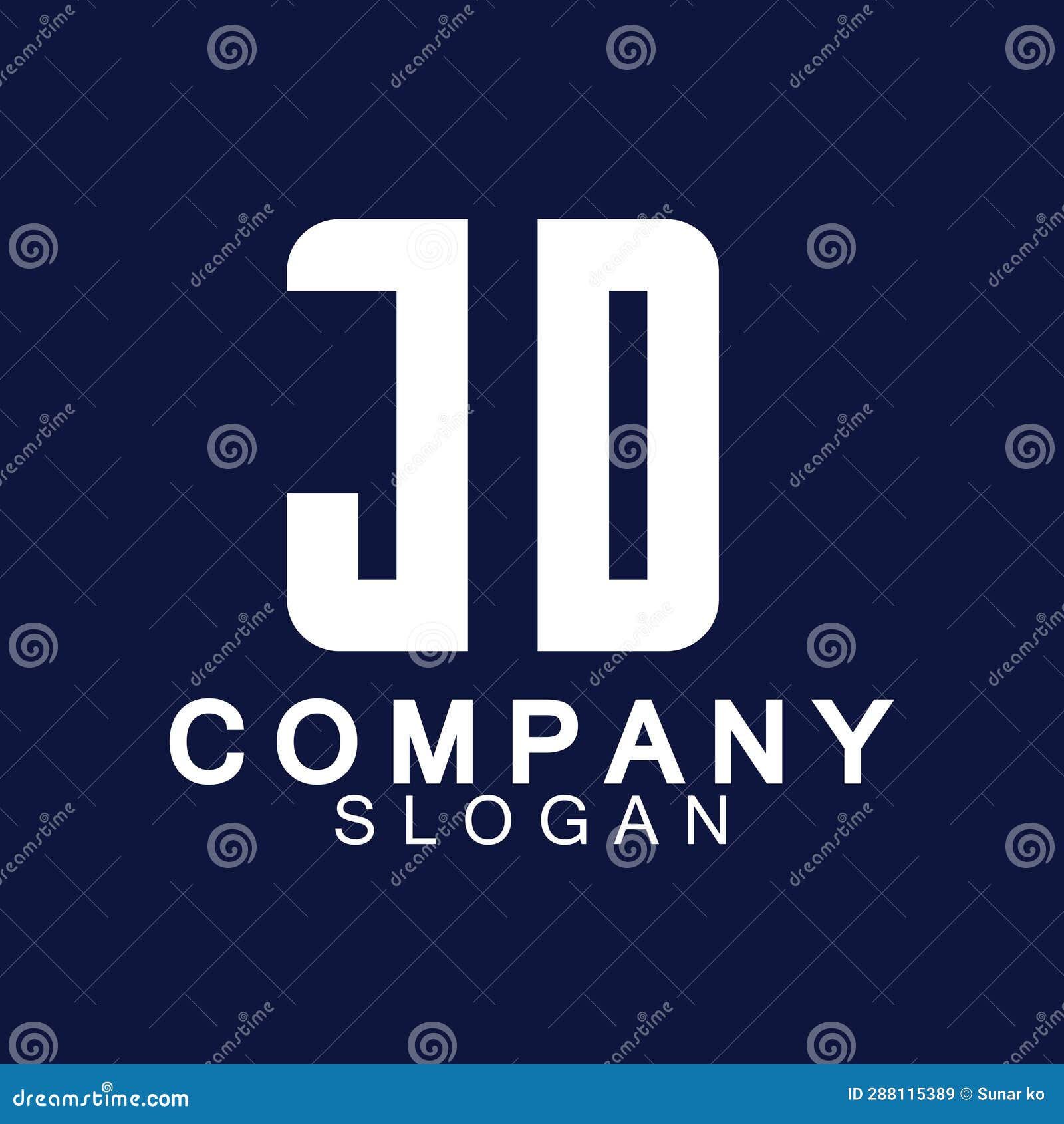 Initial Letters JD Logo Design Vector Template Stock Illustration ...