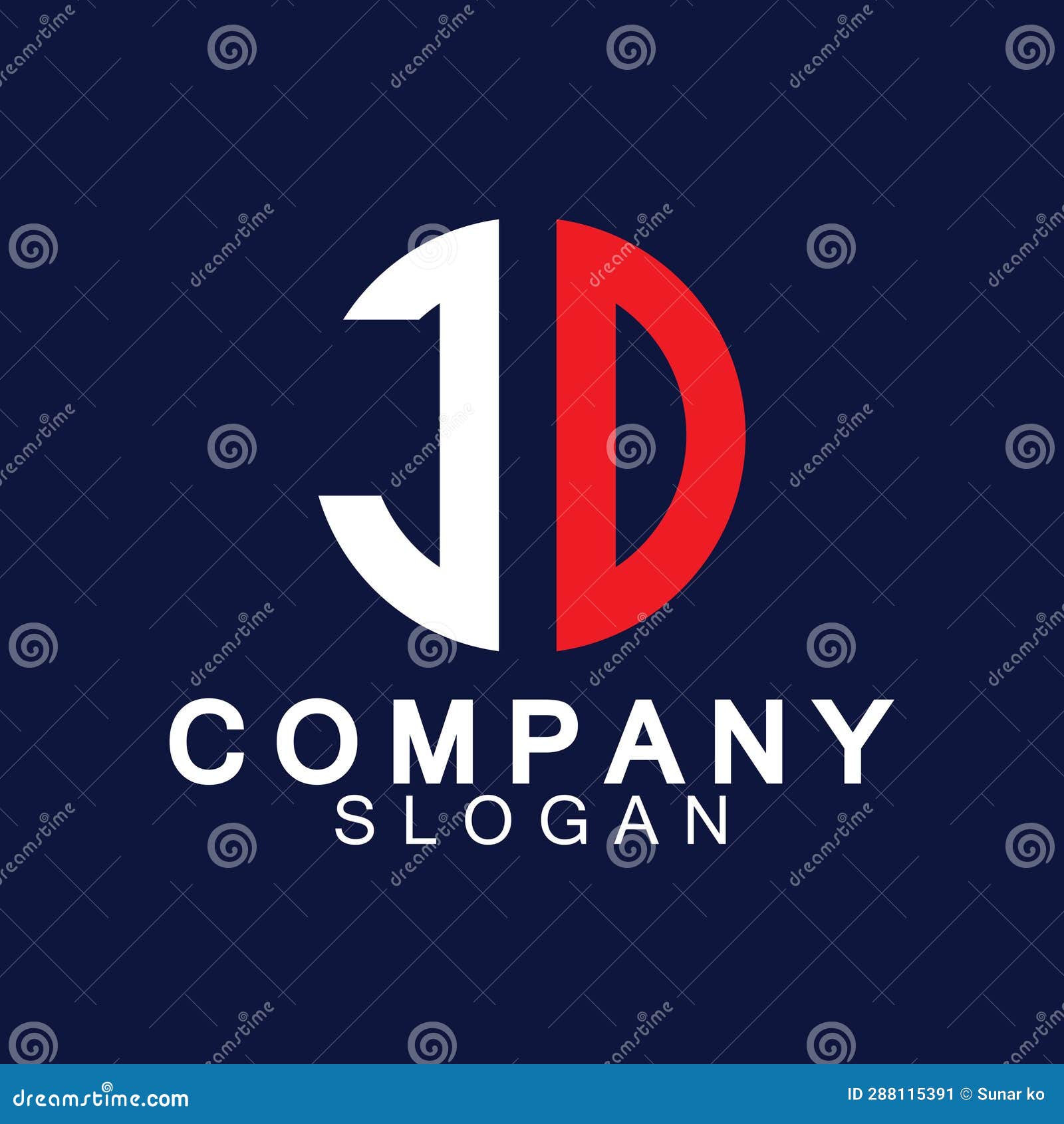 Initial Letters JD Logo Design Vector Template Stock Vector ...