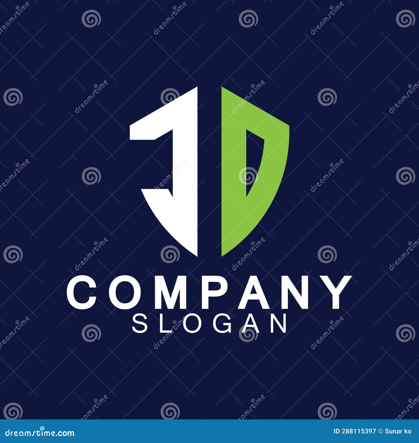 Initial Letters JD Logo Design Vector Template Stock Illustration ...