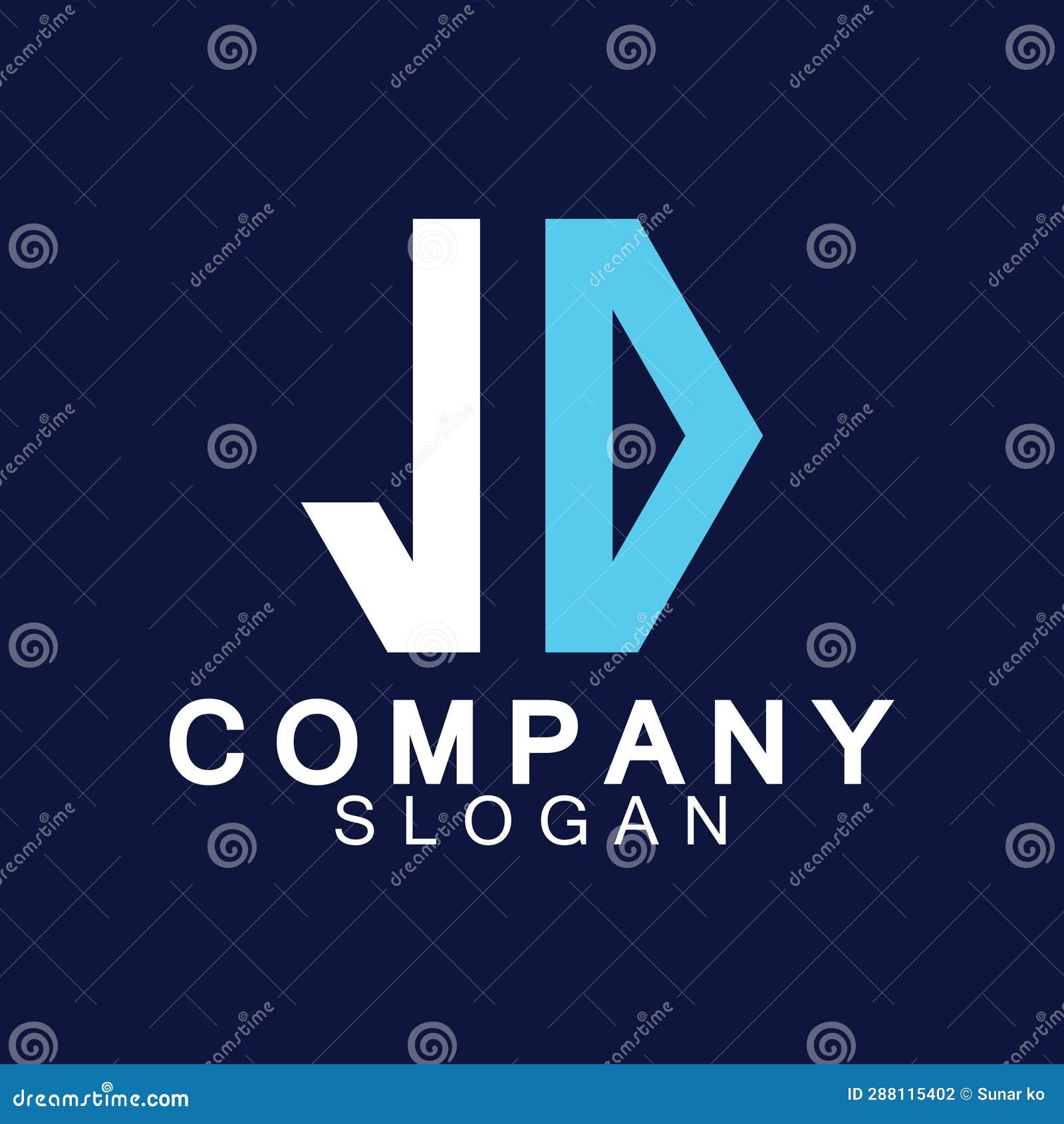 Initial Letters JD Logo Design Vector Template Stock Vector ...