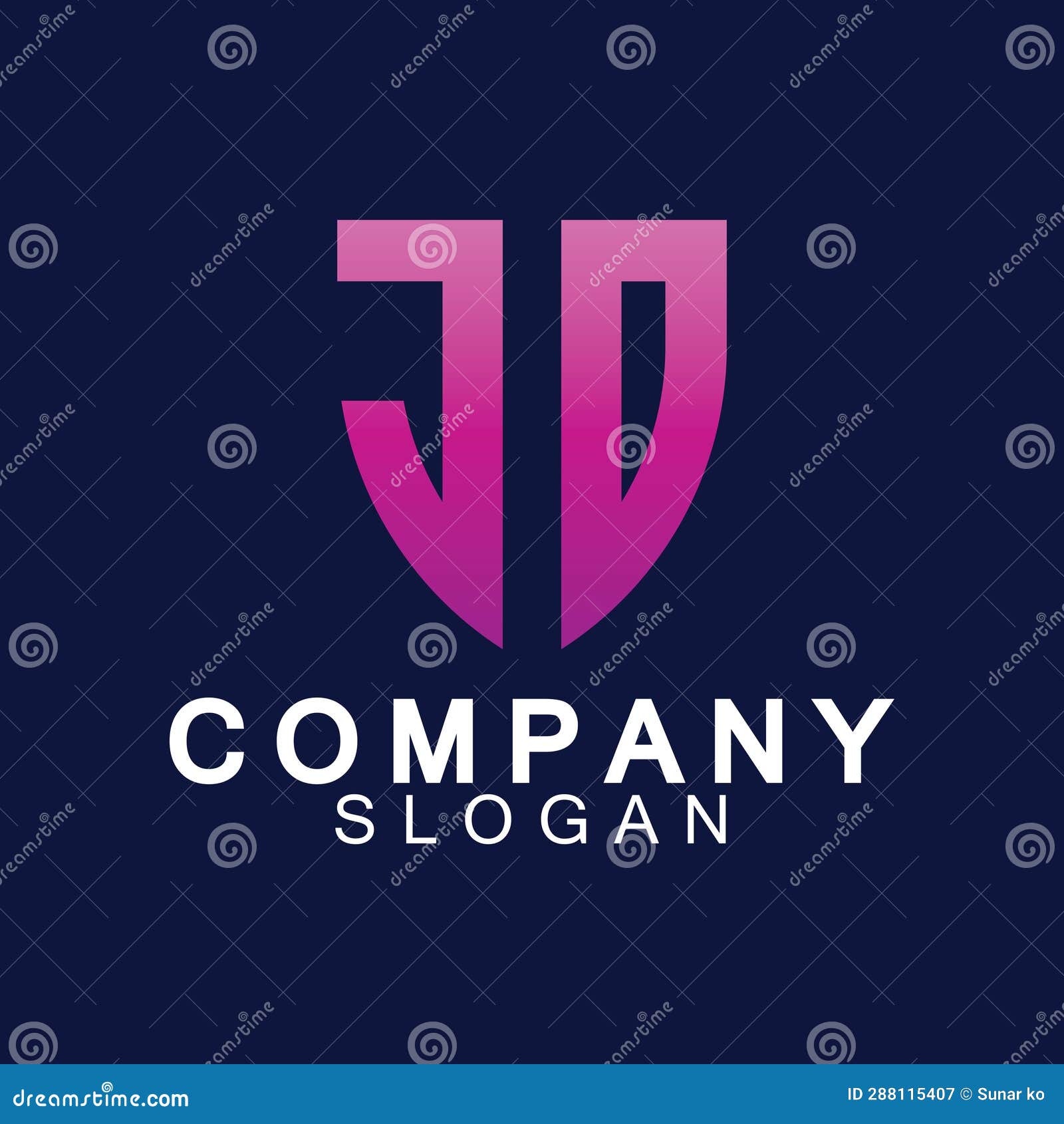 Initial Letters JD Logo Design Vector Template Stock Illustration ...