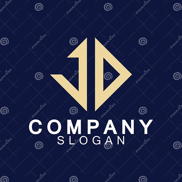 Initial Letters JD Logo Design Vector Template Stock Illustration ...