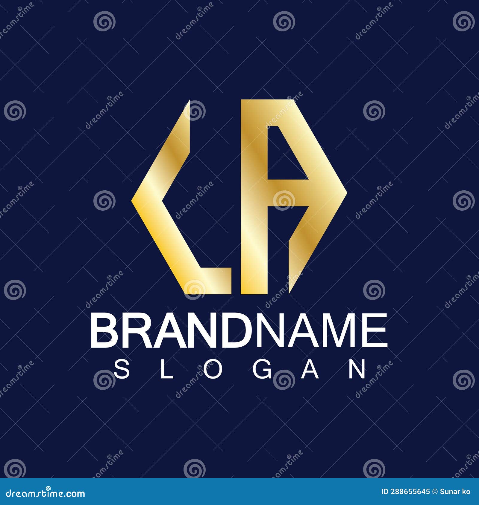 Initial Letters LA Logo Design Vector Template Stock Illustration ...
