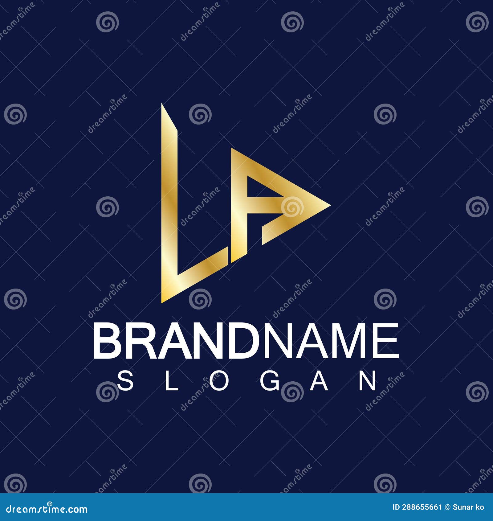 Initial Letters LA Logo Design Vector Template Stock Vector ...