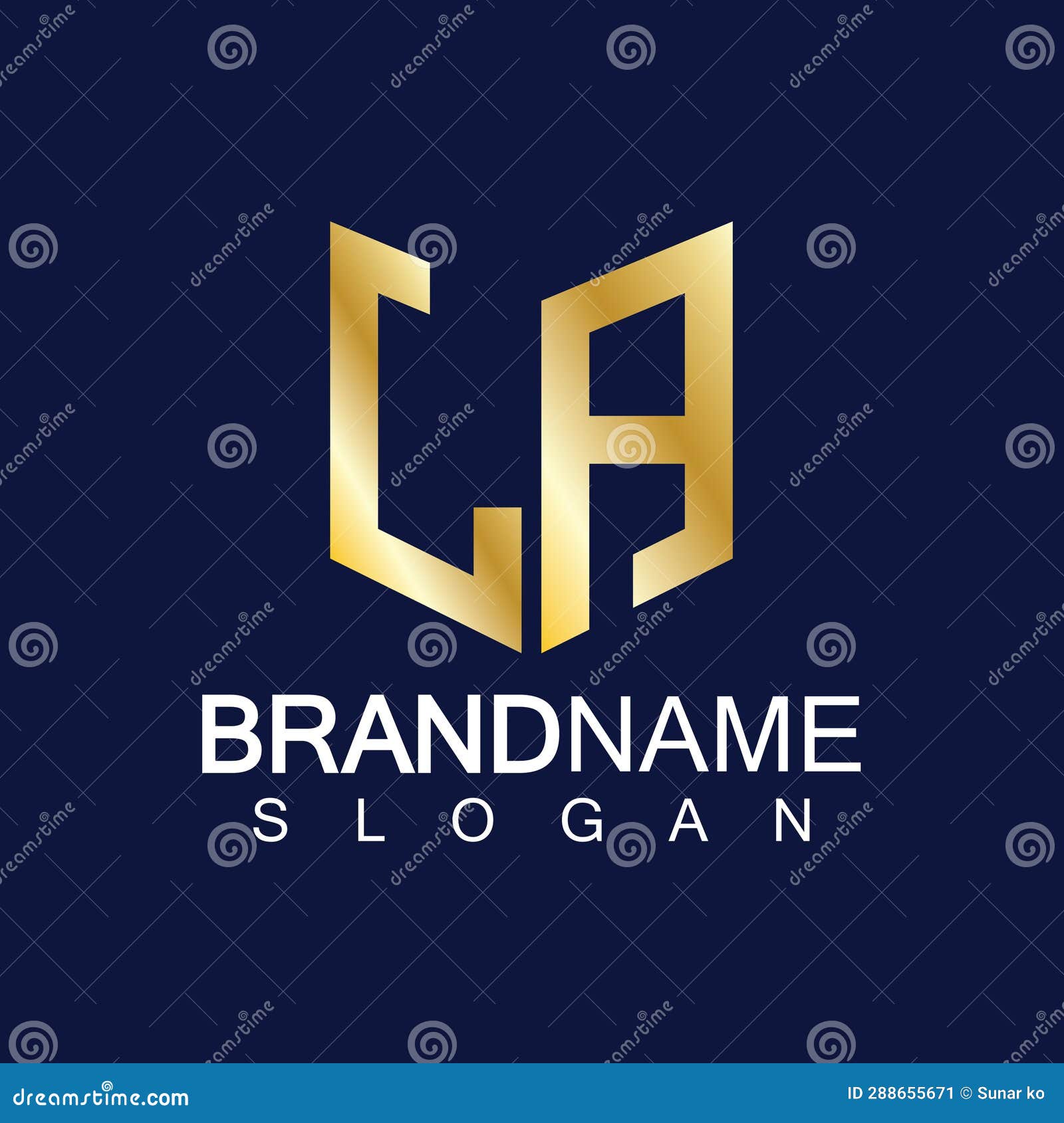 Initial Letters LA Logo Design Vector Template Stock Vector ...