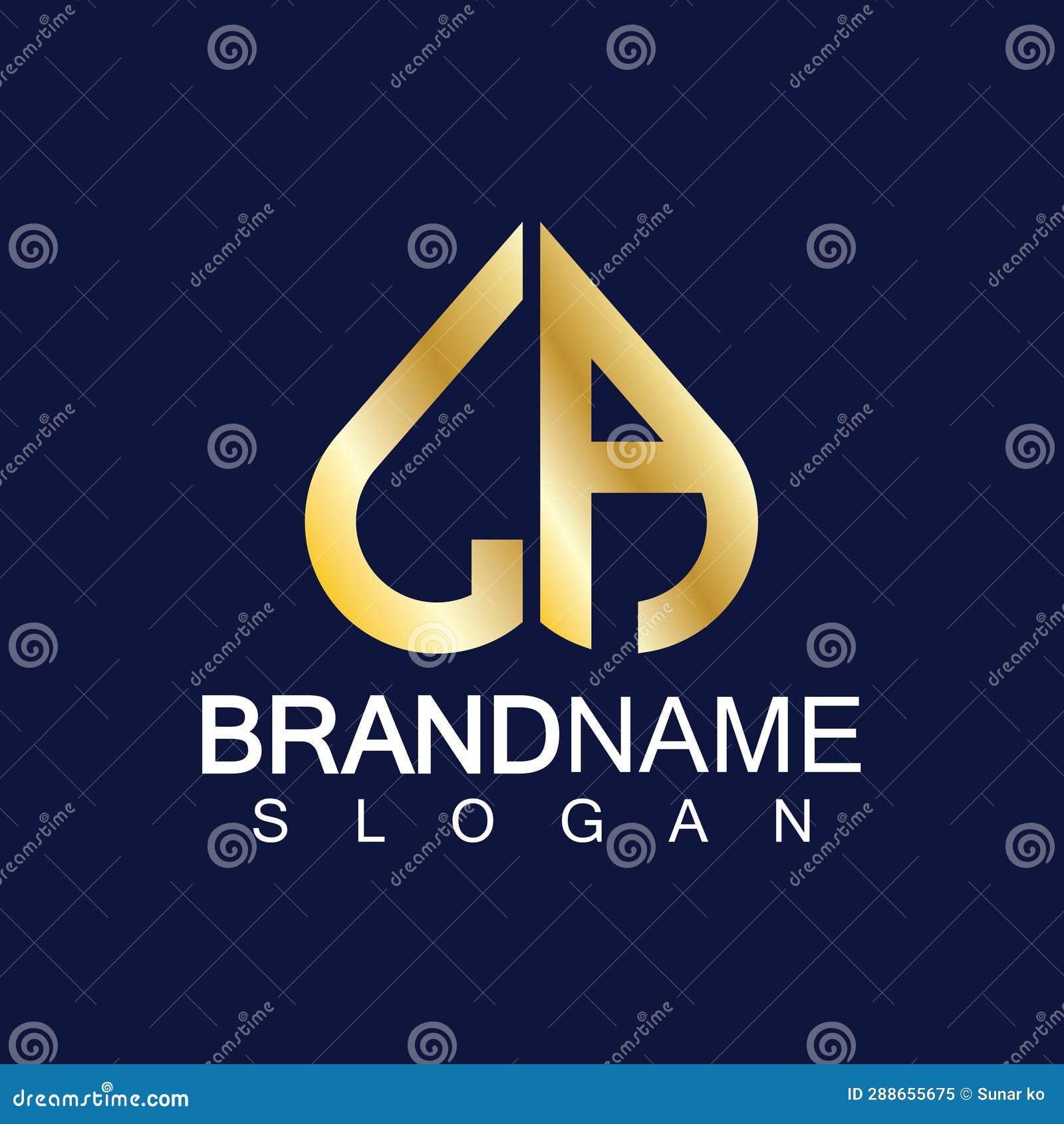 Initial Letters LA Logo Design Vector Template Stock Vector ...