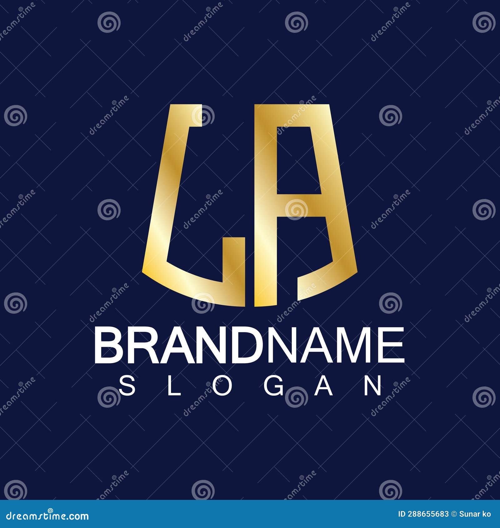 Initial Letters LA Logo Design Vector Template Stock Vector ...