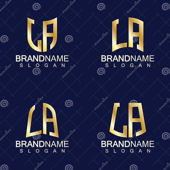Initial Letters LA Logo Design Vector Template Stock Vector ...