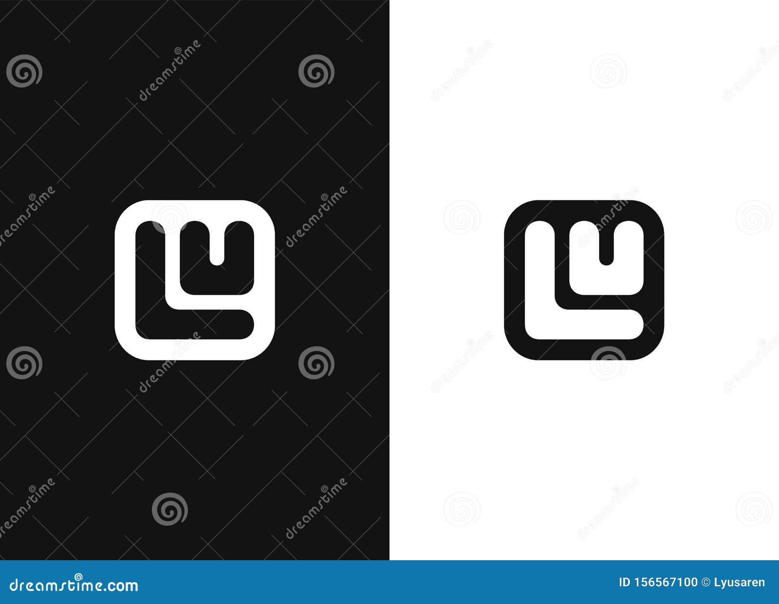 Initial Letters LU Logo Design Template Elements Stock Vector ...