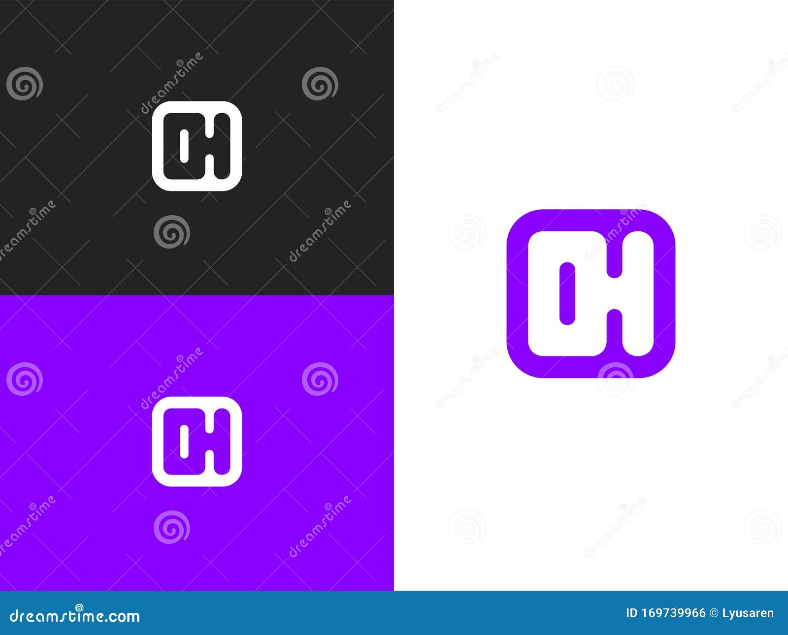 Initial Letters OH Logo Design Template Elements Stock Illustration ...