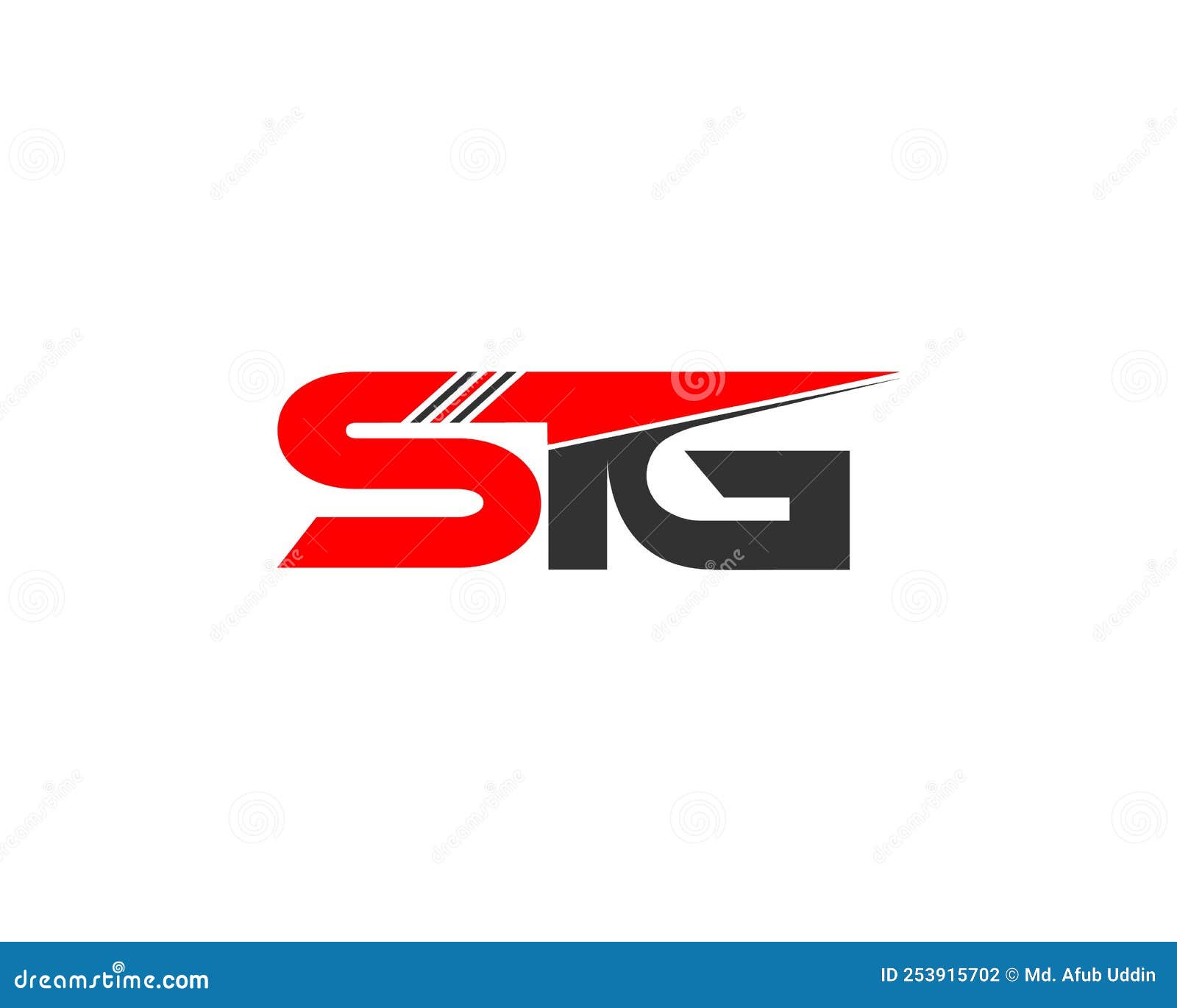 Initial Letters STG Logo stock vector. Illustration of font - 253915702