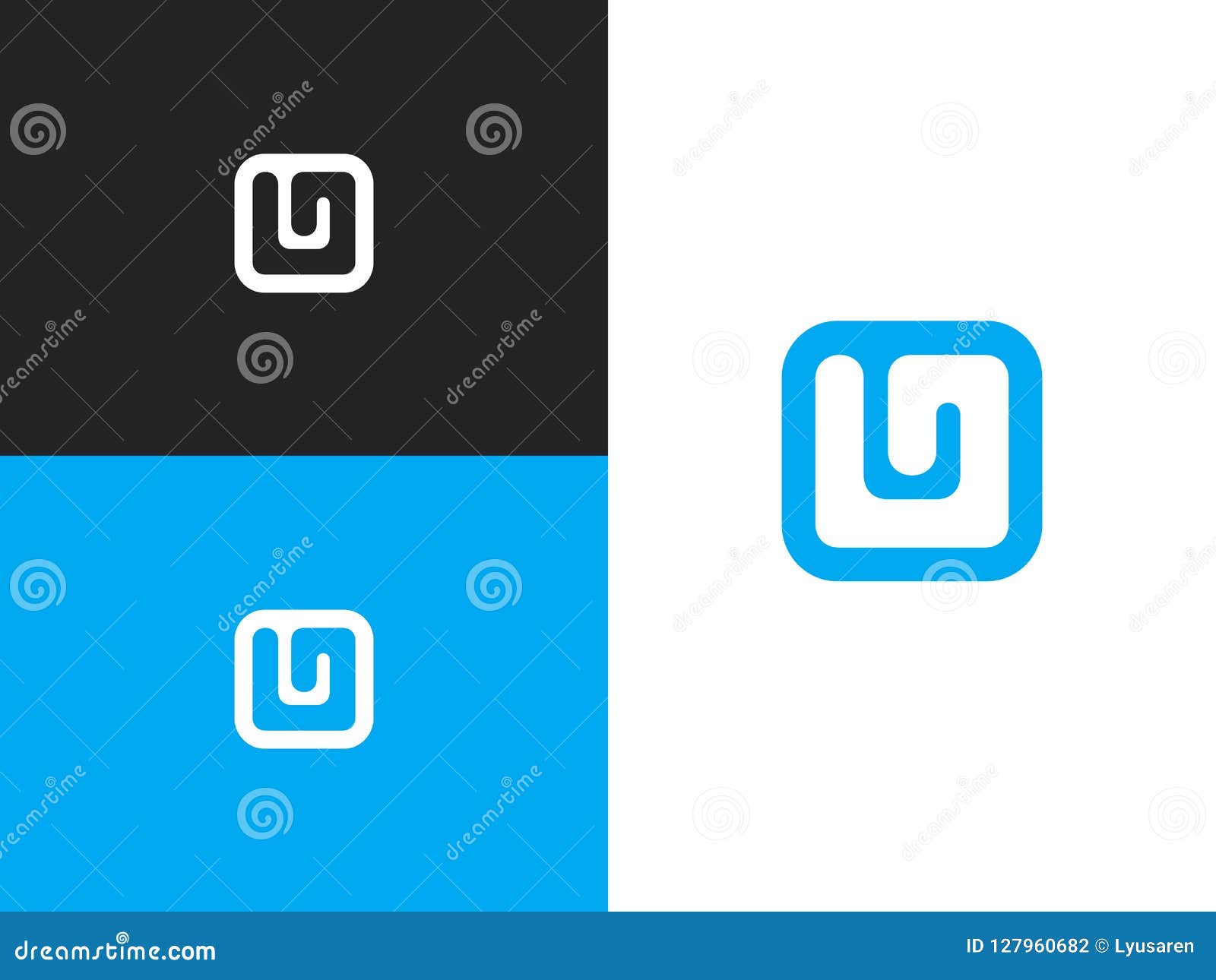 Initial Letters UN Logo Design Template Elements Stock Illustration ...