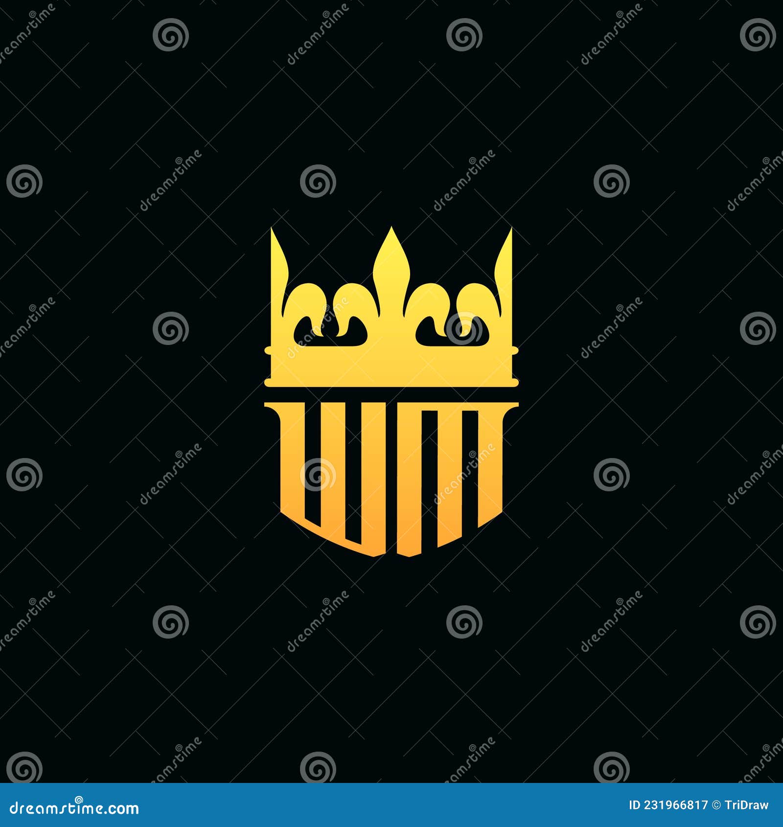 Initial Letters WM Logo Monogram Emblem Style with Crown Stock Vector ... Initial Letters WM Logo Monogram Emblem Style with Crown Stock Vector ...