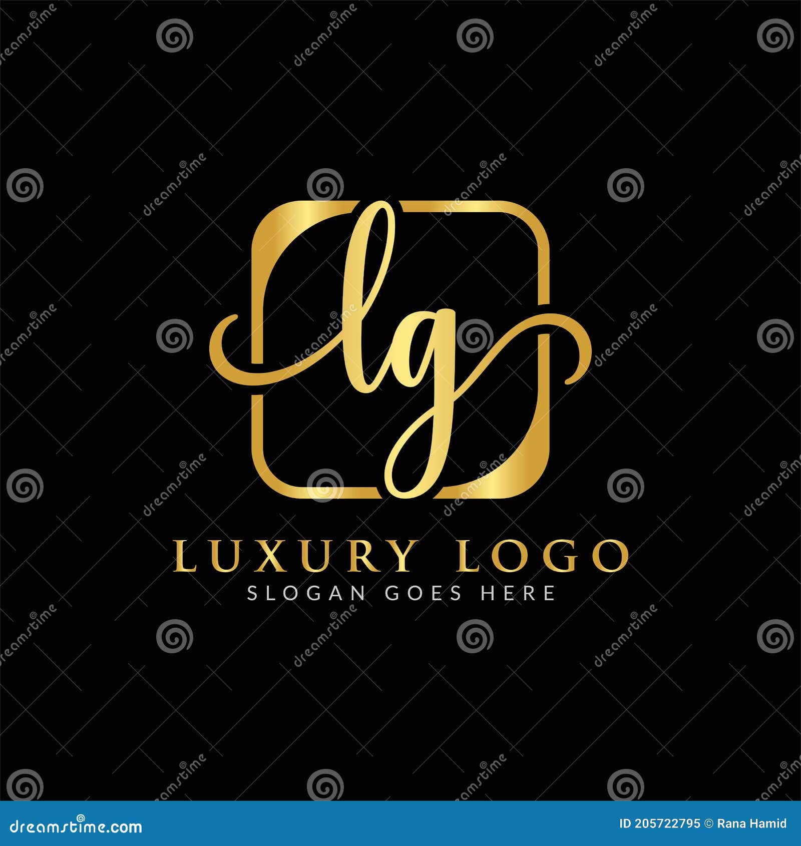Initial LG Letter Logo Design Vector Template. Luxury Letter LG Logo ...