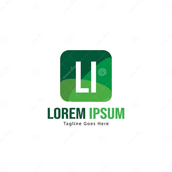 Initial LI Logo Template with Modern Frame. Minimalist LI Letter Logo ...