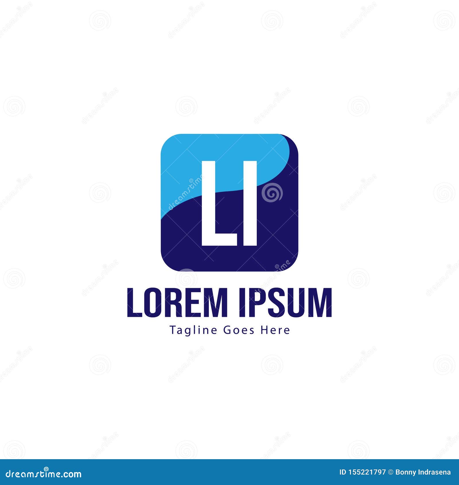 Initial LI Logo Template with Modern Frame. Minimalist LI Letter Logo ...