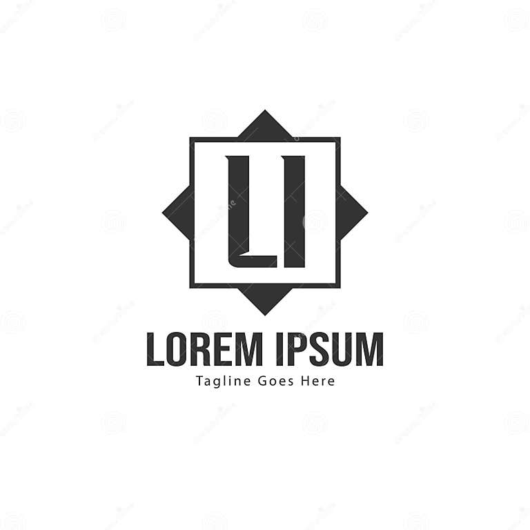 Initial LI Logo Template with Modern Frame. Minimalist LI Letter Logo ...