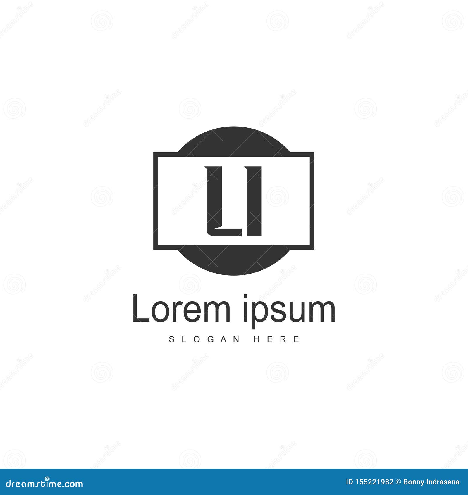 Initial LI Logo Template with Modern Frame. Minimalist LI Letter Logo ...