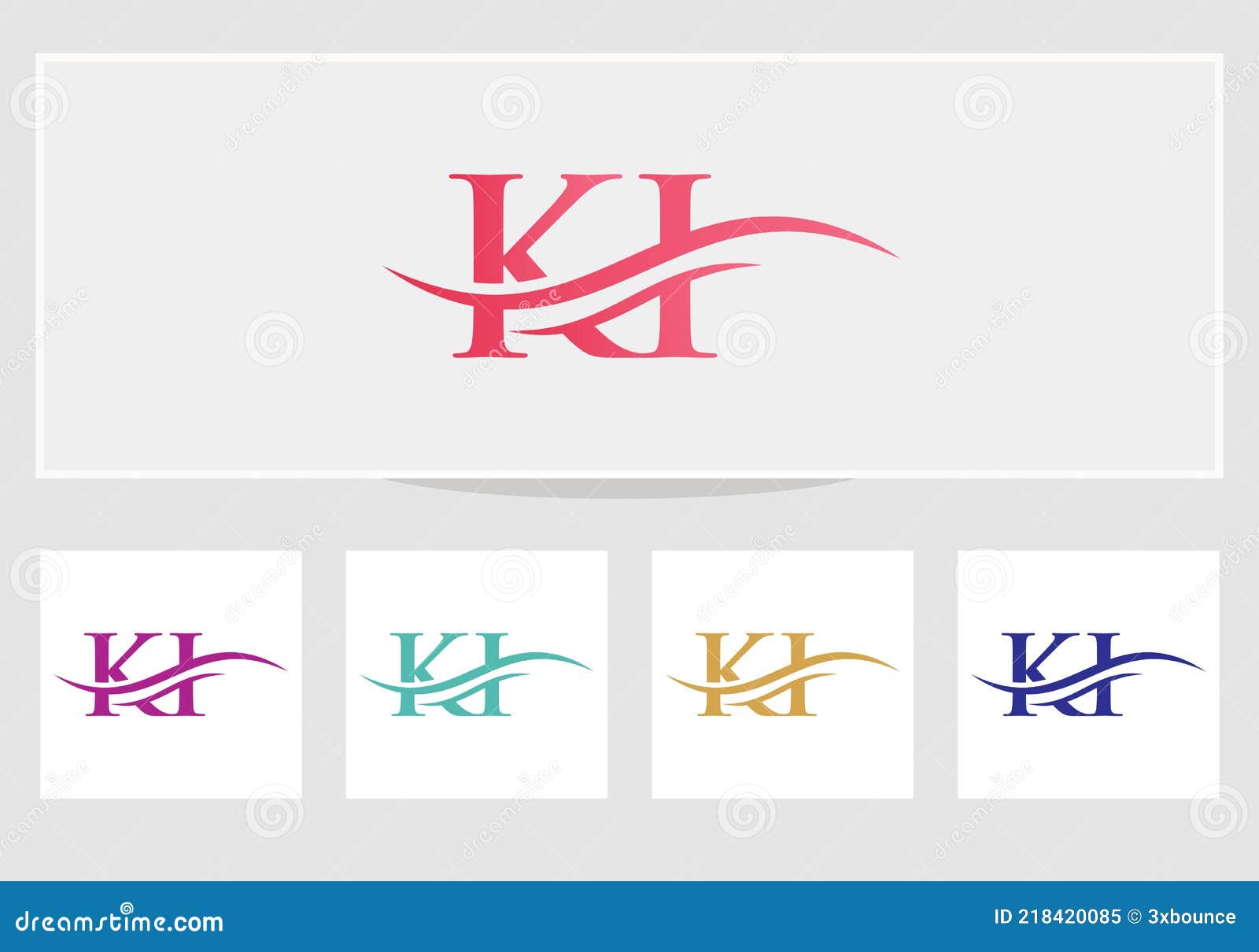 Initial Linked Letter KI Logo Design. Modern Letter KI Logo Design ...