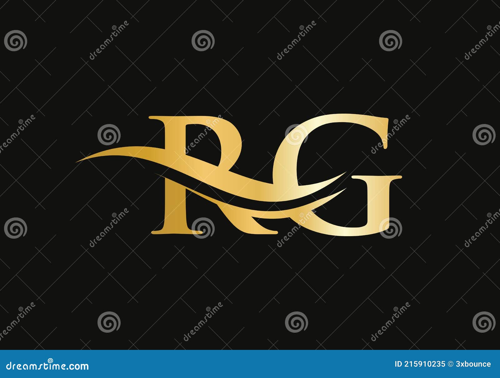 Initial Linked Letter RG Logo Design. Modern Letter RG Logo Design ...