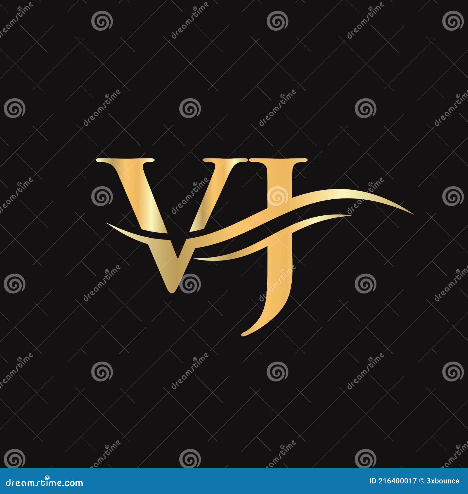 Initial Linked Letter VJ Logo Design. Modern Letter VJ Logo Design ...