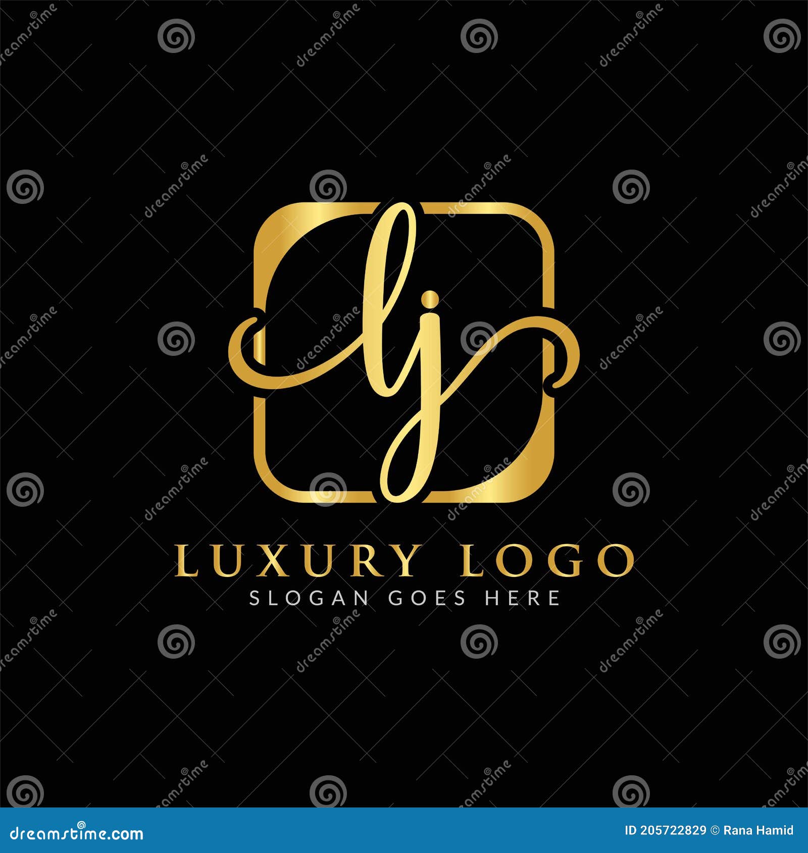 Initial LJ Letter Logo Design Vector Template. Luxury Letter LJ Logo ...