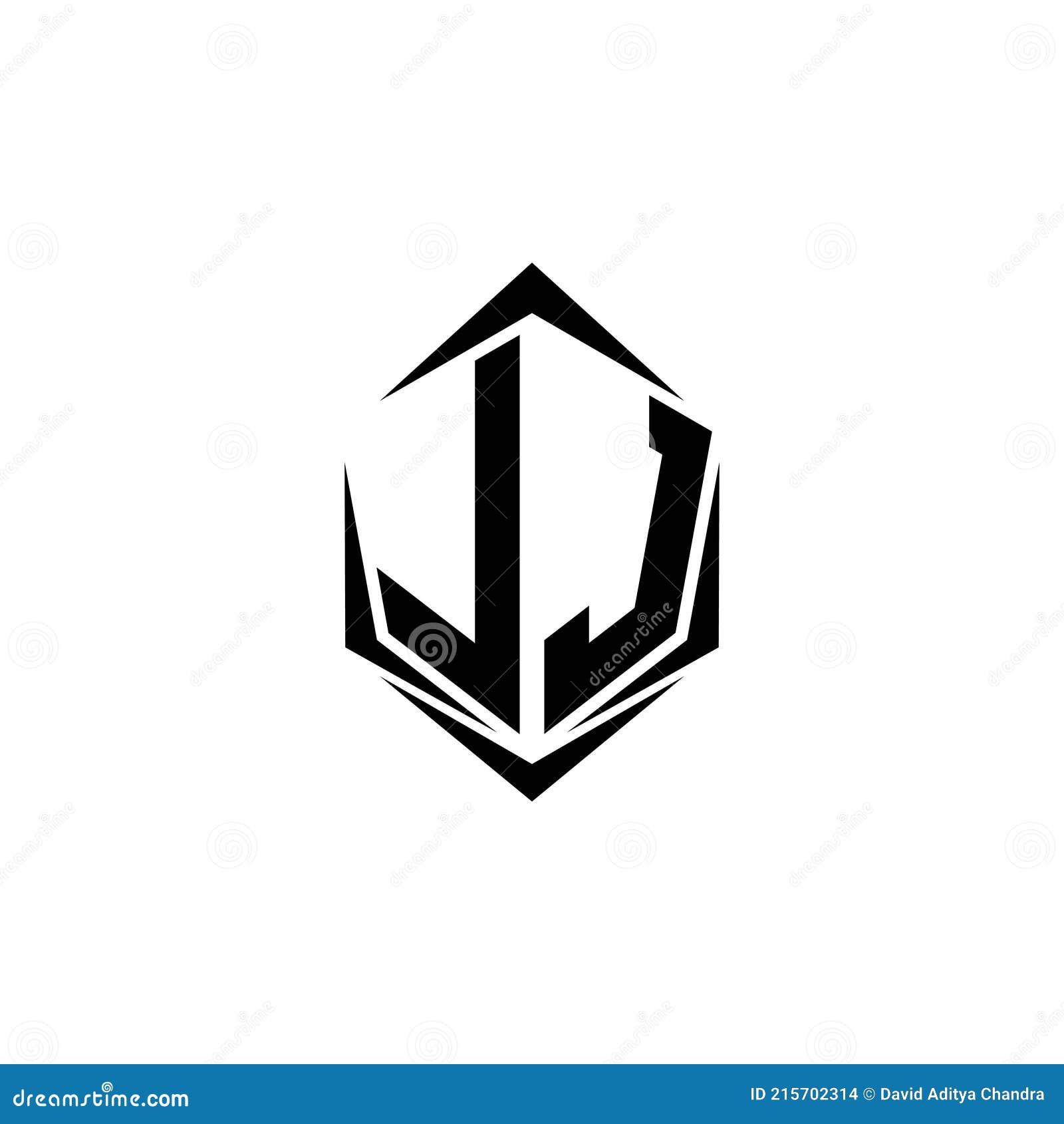 Initial LJ Logo Design with Shield Style, Logo Business Branding Stock ...
