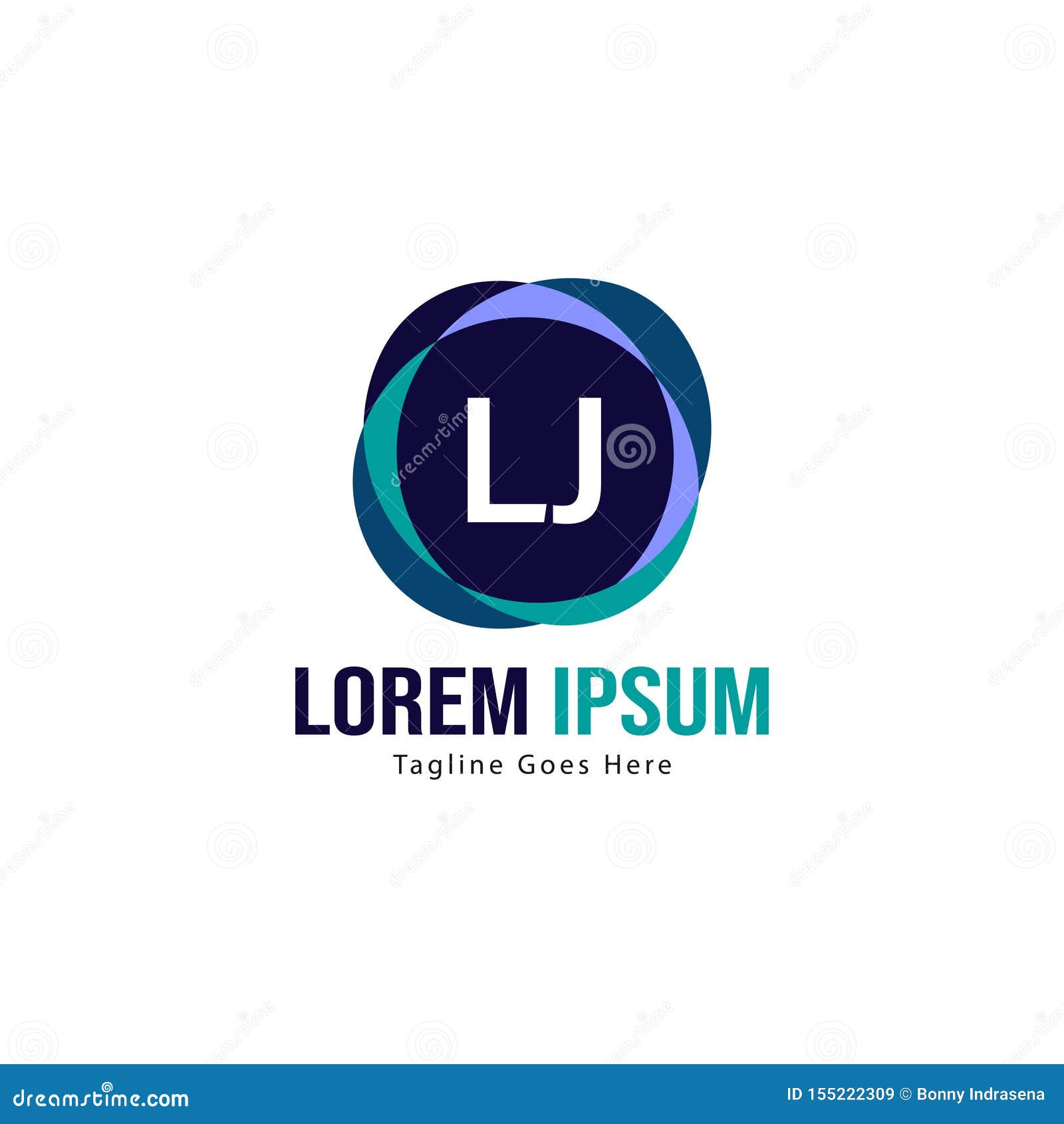 Initial LJ Logo Template with Modern Frame. Minimalist LJ Letter Logo ...