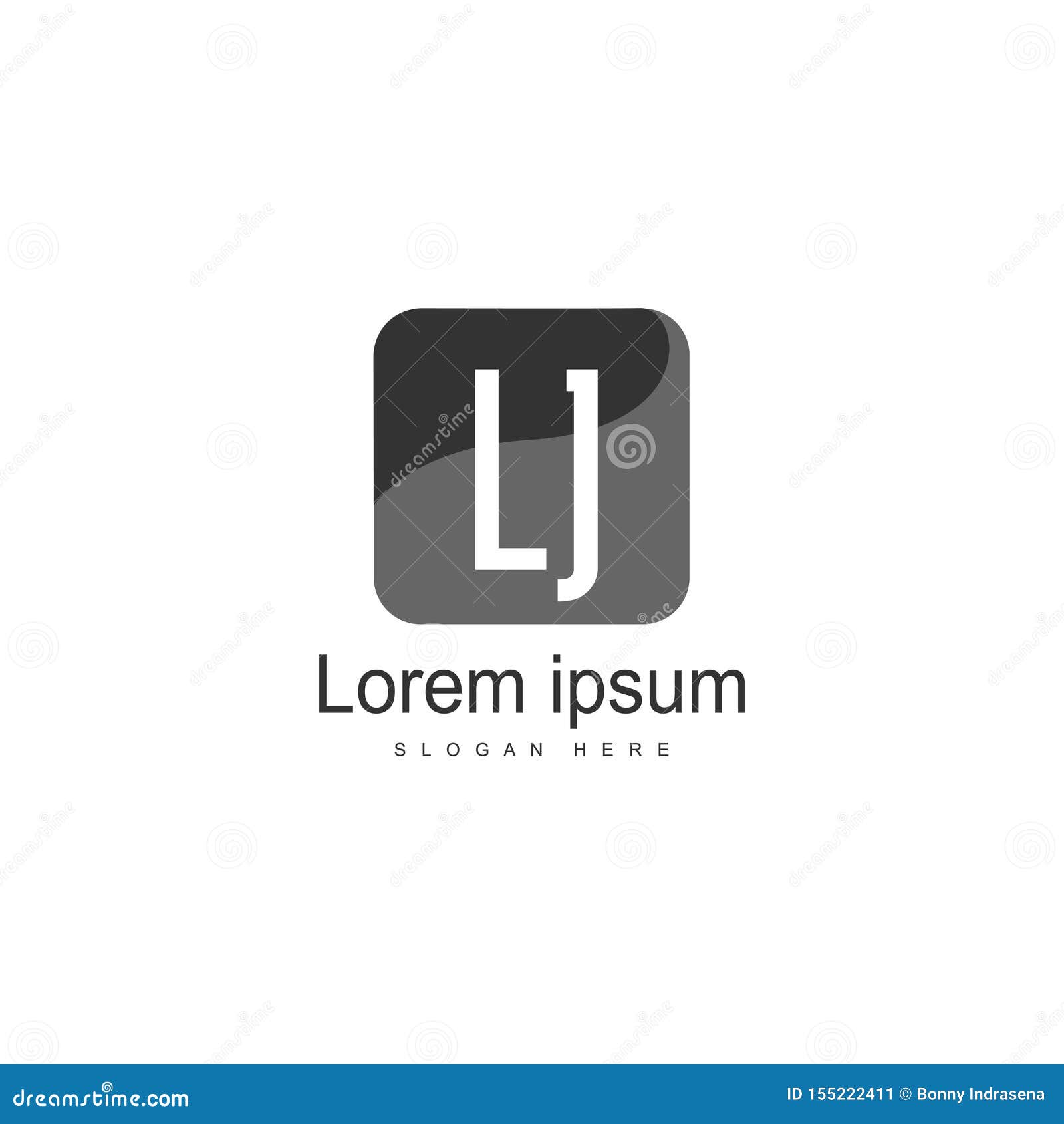 Initial LJ Logo Template with Modern Frame. Minimalist LJ Letter Logo ...