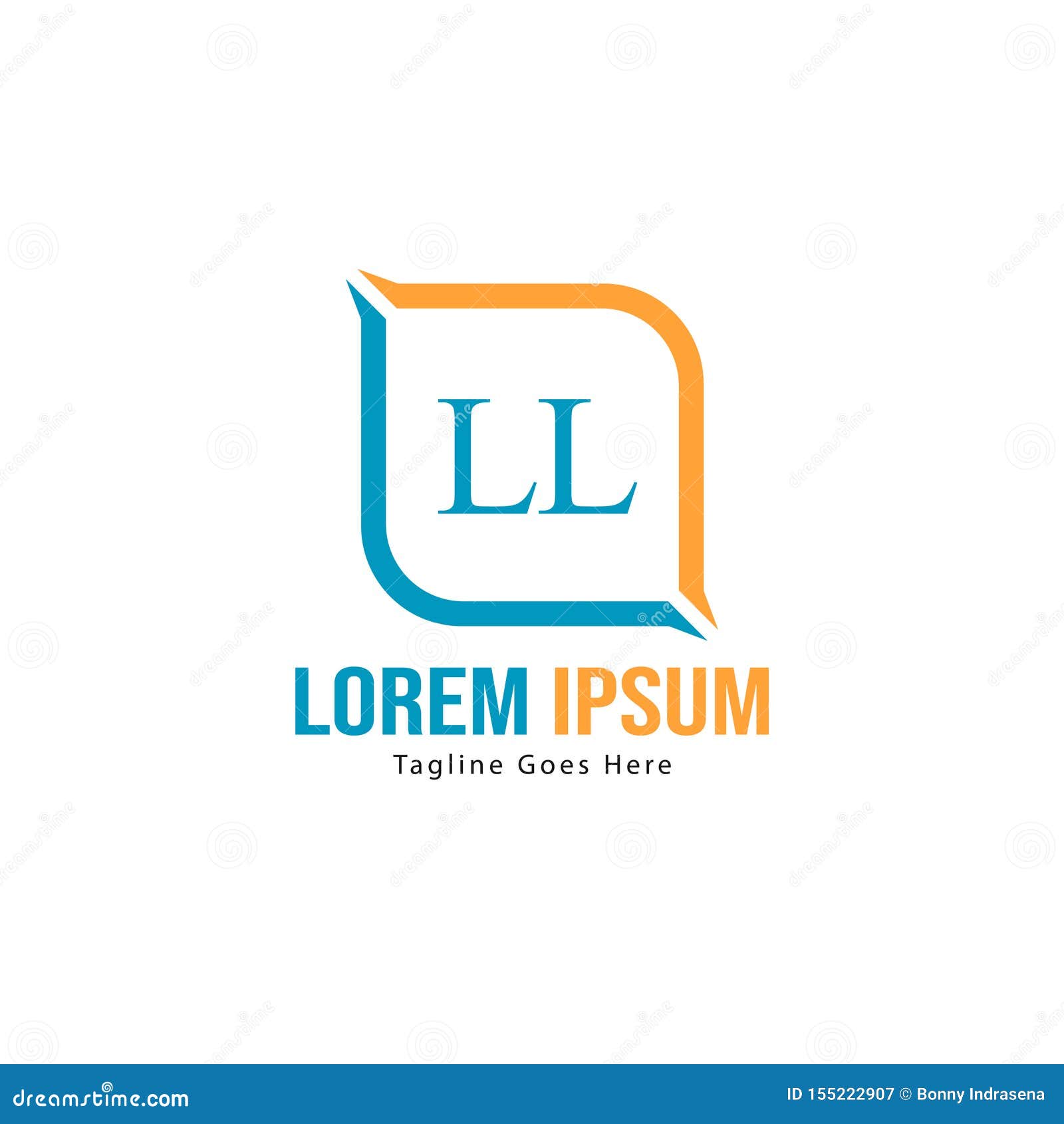 Initial LL Logo Template with Modern Frame. Minimalist LL Letter Logo ...