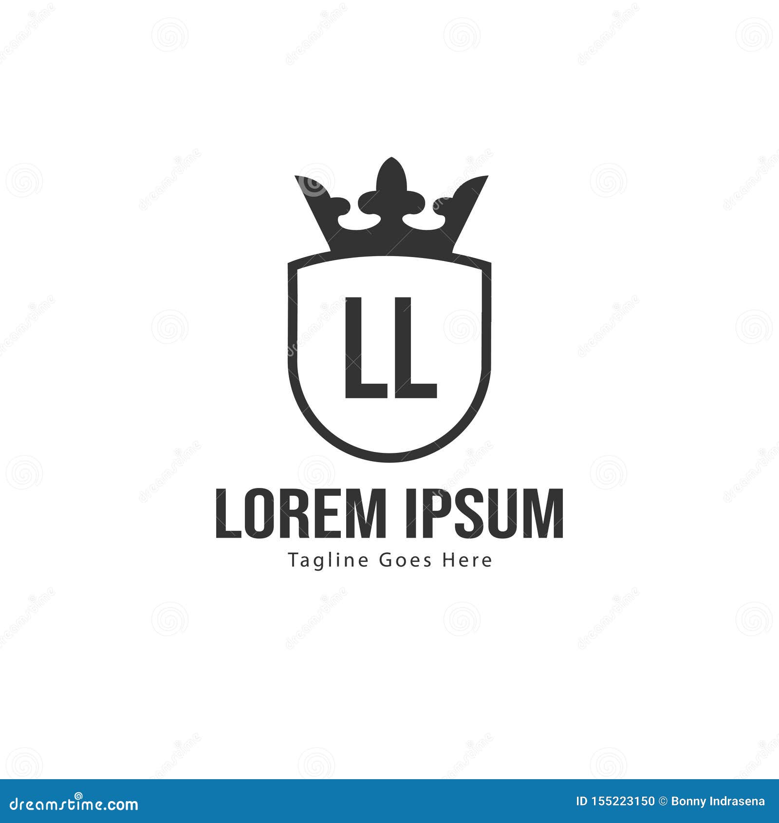 Initial LL Logo Template with Modern Frame. Minimalist LL Letter Logo ...