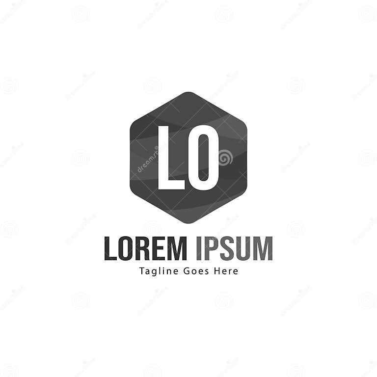 Initial LO Logo Template with Modern Frame. Minimalist LO Letter Logo ...