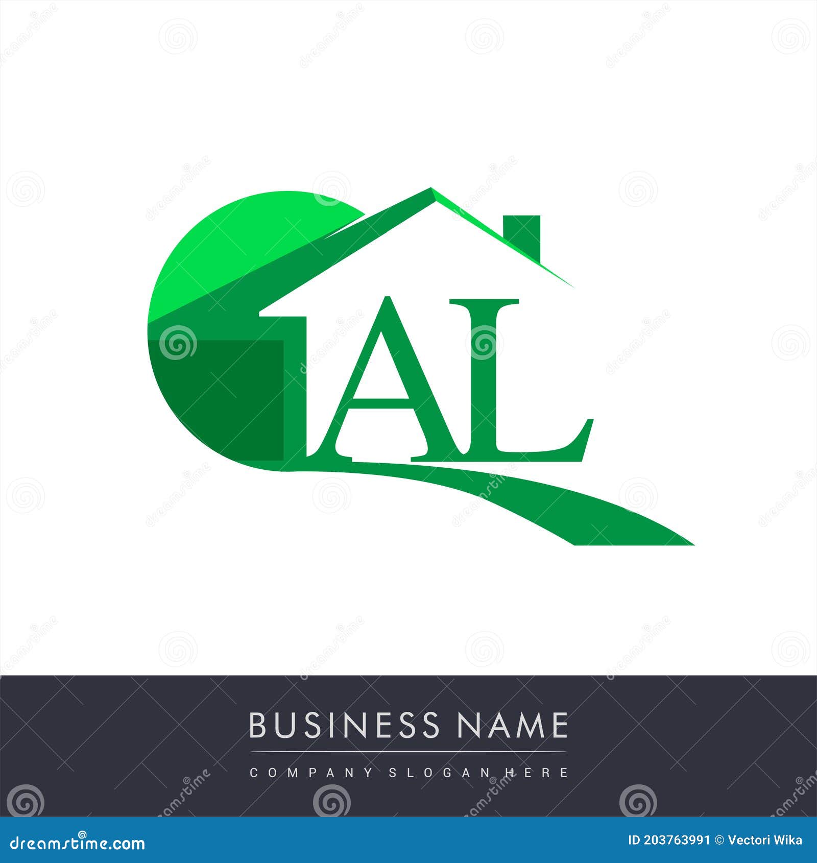 Initial Logo AL with House Icon, Business Logo and Property Developer ...