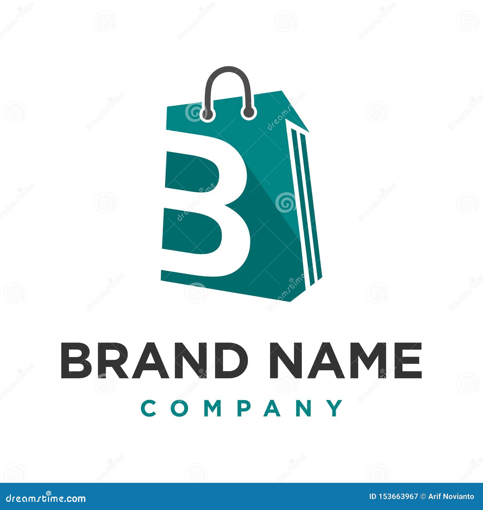 Initial Logo B Shopping Bag Stock Vector - Illustration of cart ...