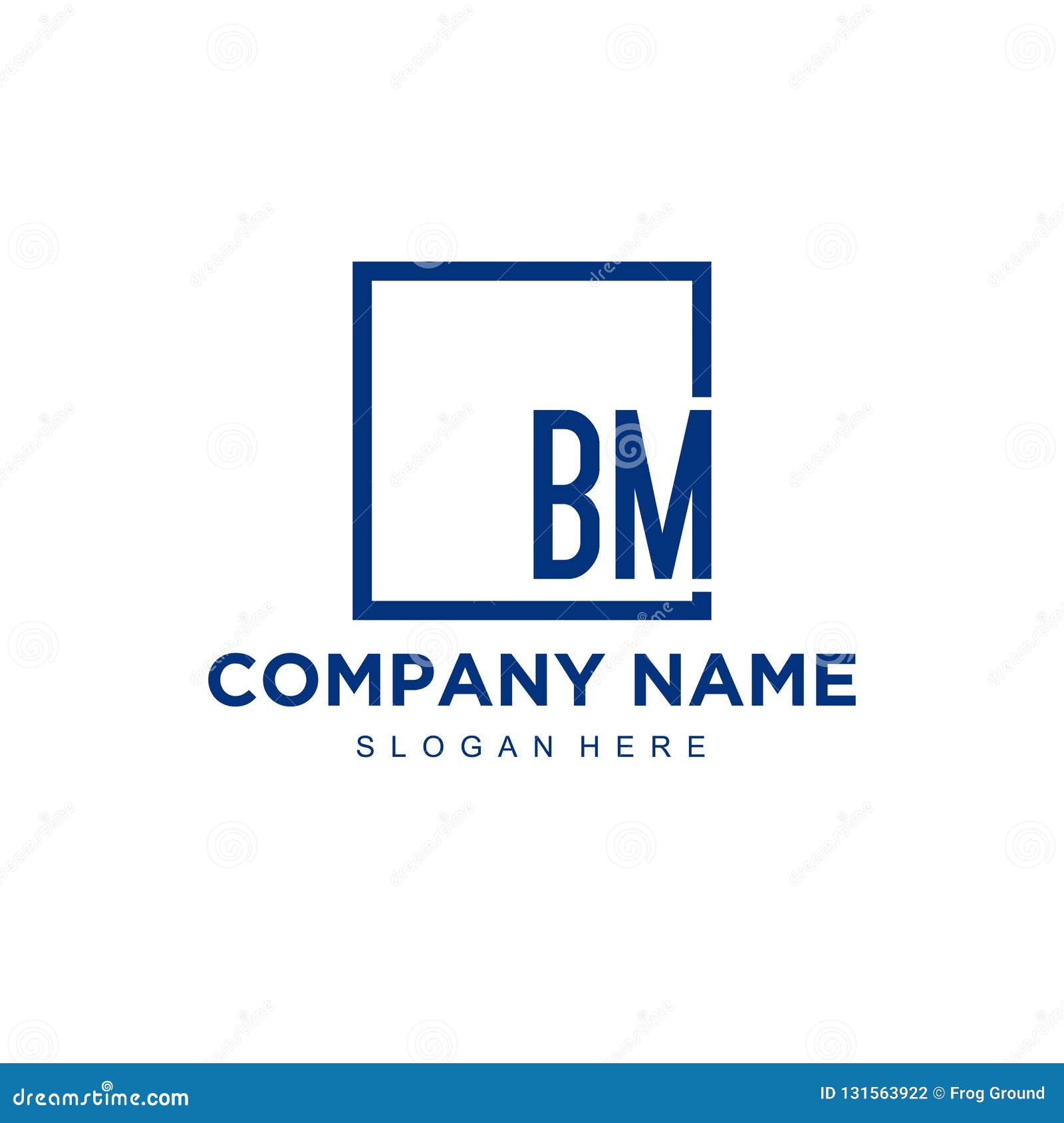 Initial Letter BM Logo Template Design Stock Illustration ...