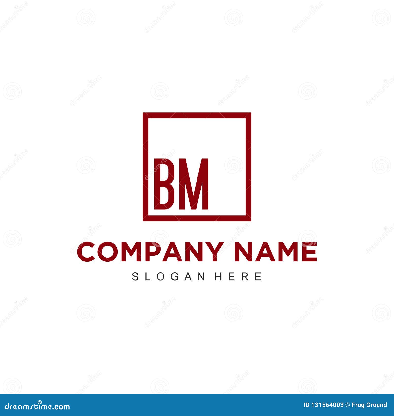 Initial Letter BM Logo Template Design Stock Illustration ...