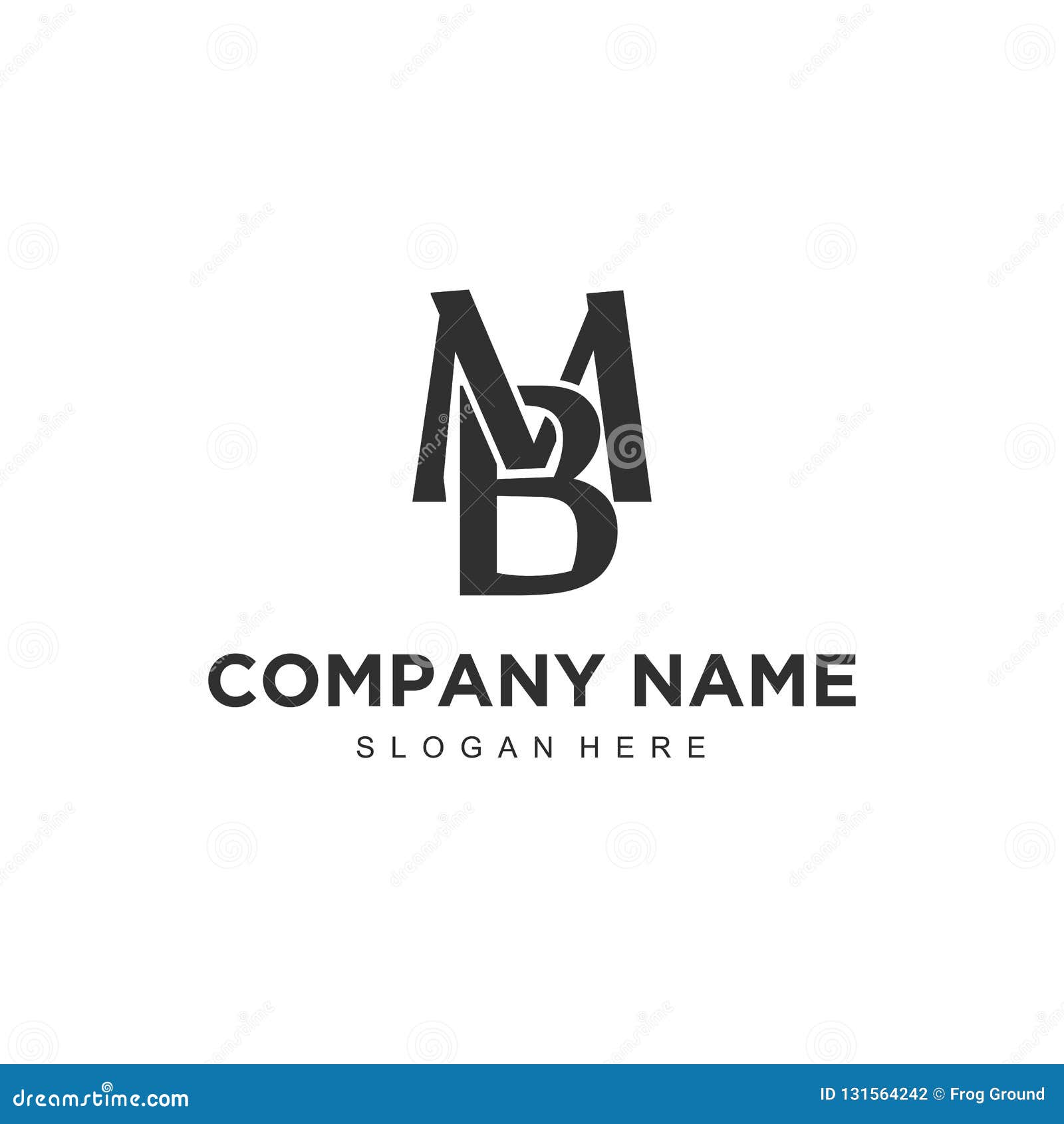 Initial Letter BM Logo Template Design Stock Illustration ...