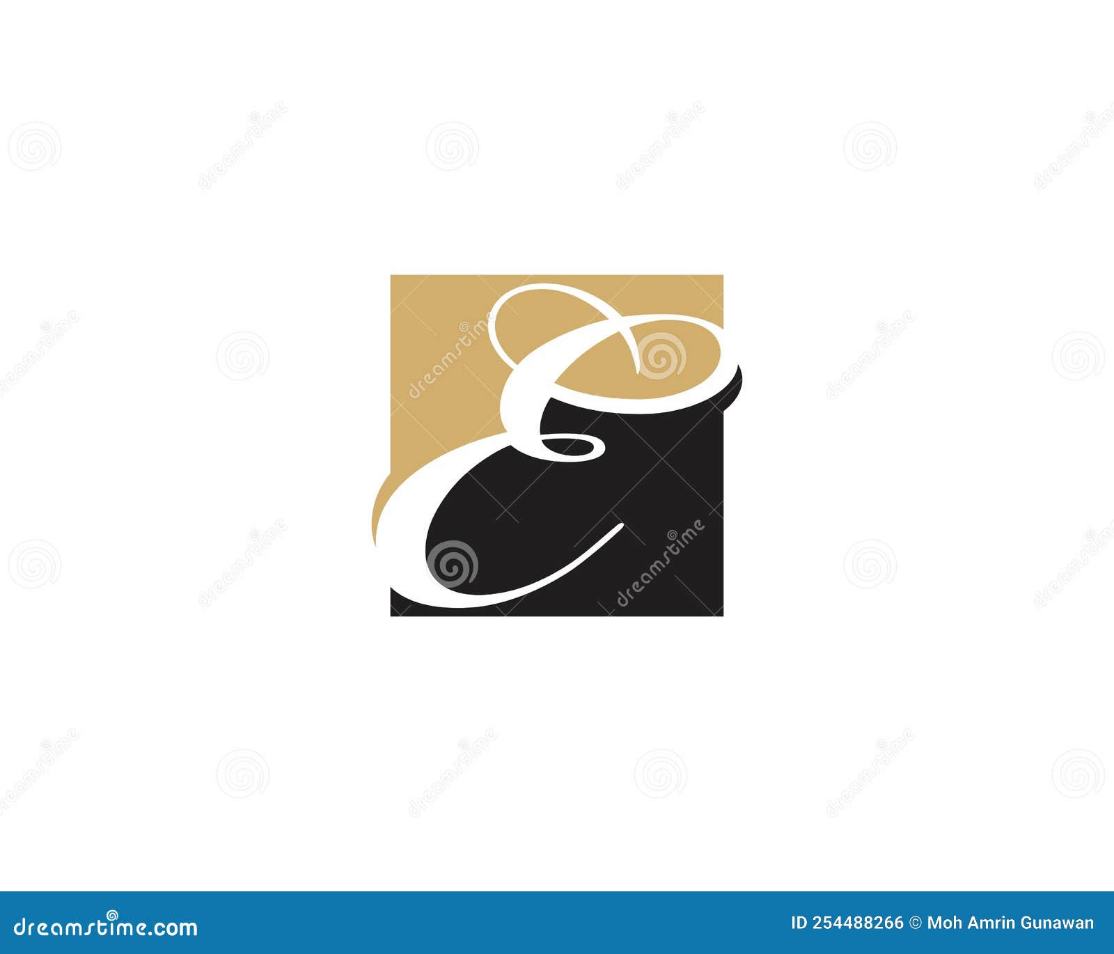Initial Script Letter E Logo Design Vector Stock Vector - Illustration ...