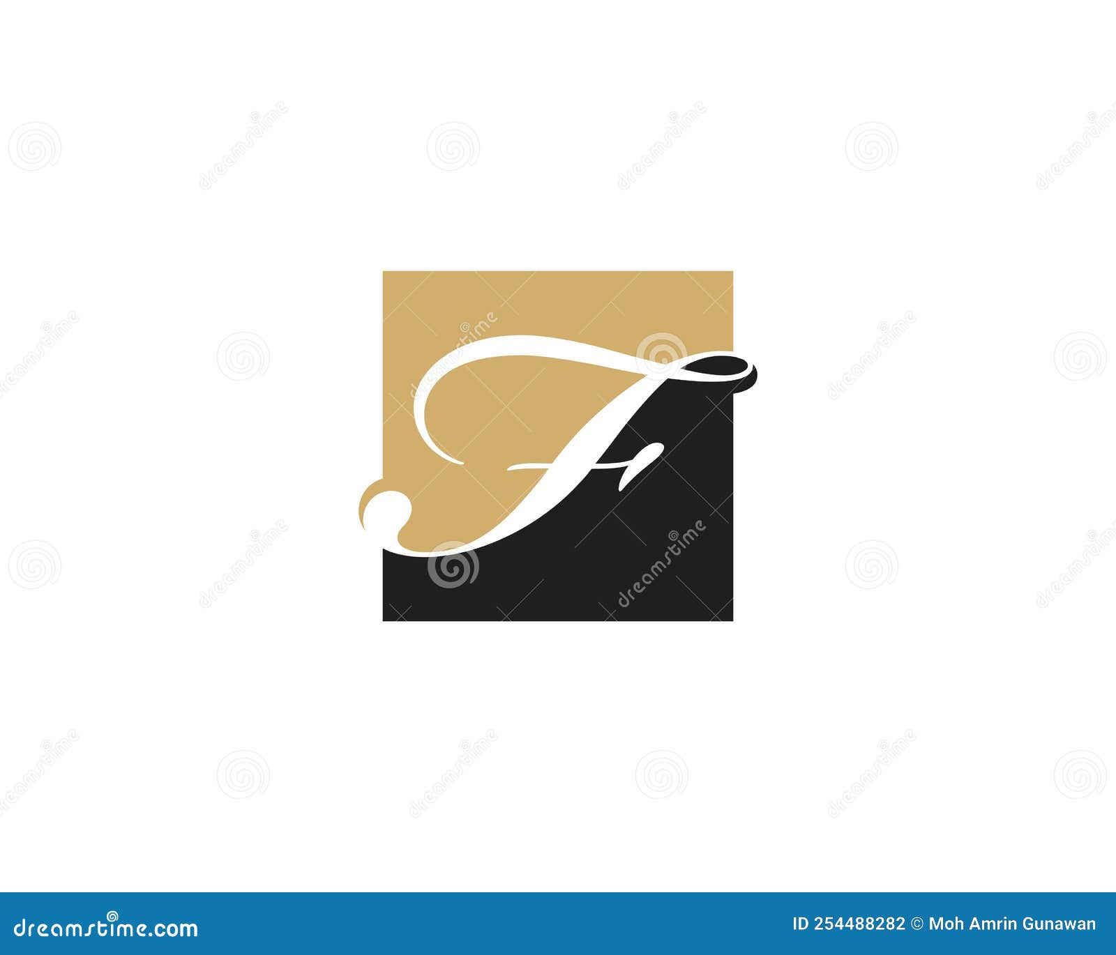 Initial Script Letter F Logo Design Vector Stock Vector - Illustration ...