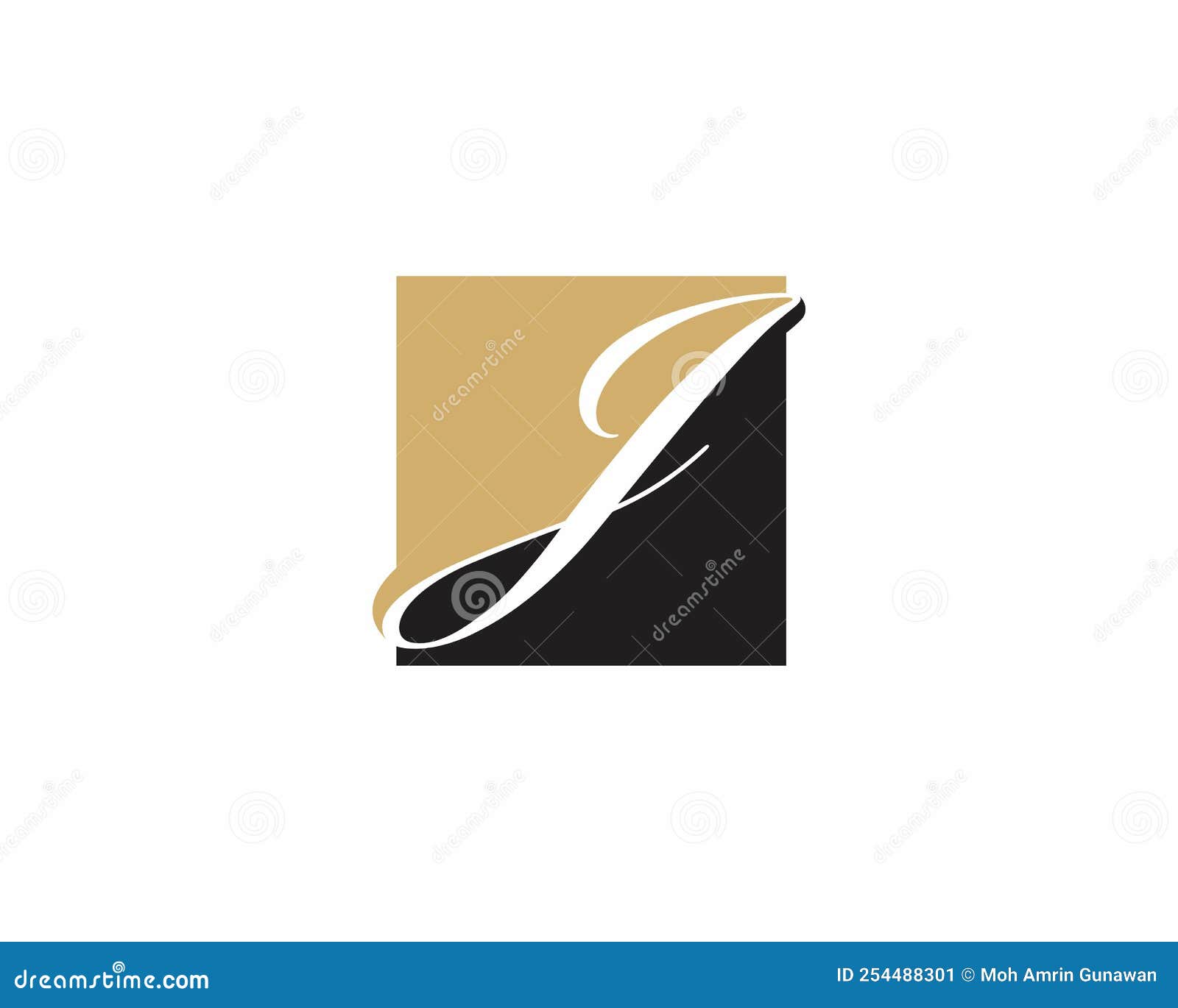 Initial Script Letter J Logo Design Vector Stock Vector - Illustration ...