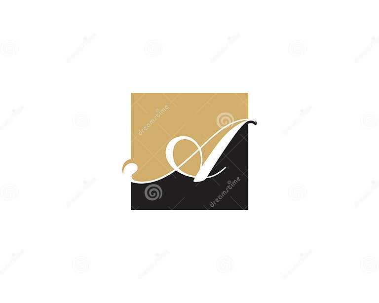 Initial Script Letter a Logo Design Vector Stock Vector - Illustration ...