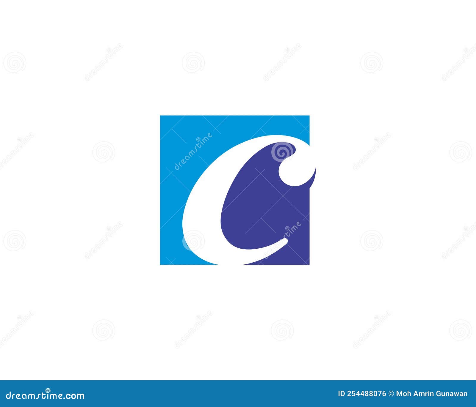 Letter C Logo Design Vector, Lowercase, Negative Space Stock Vector ...