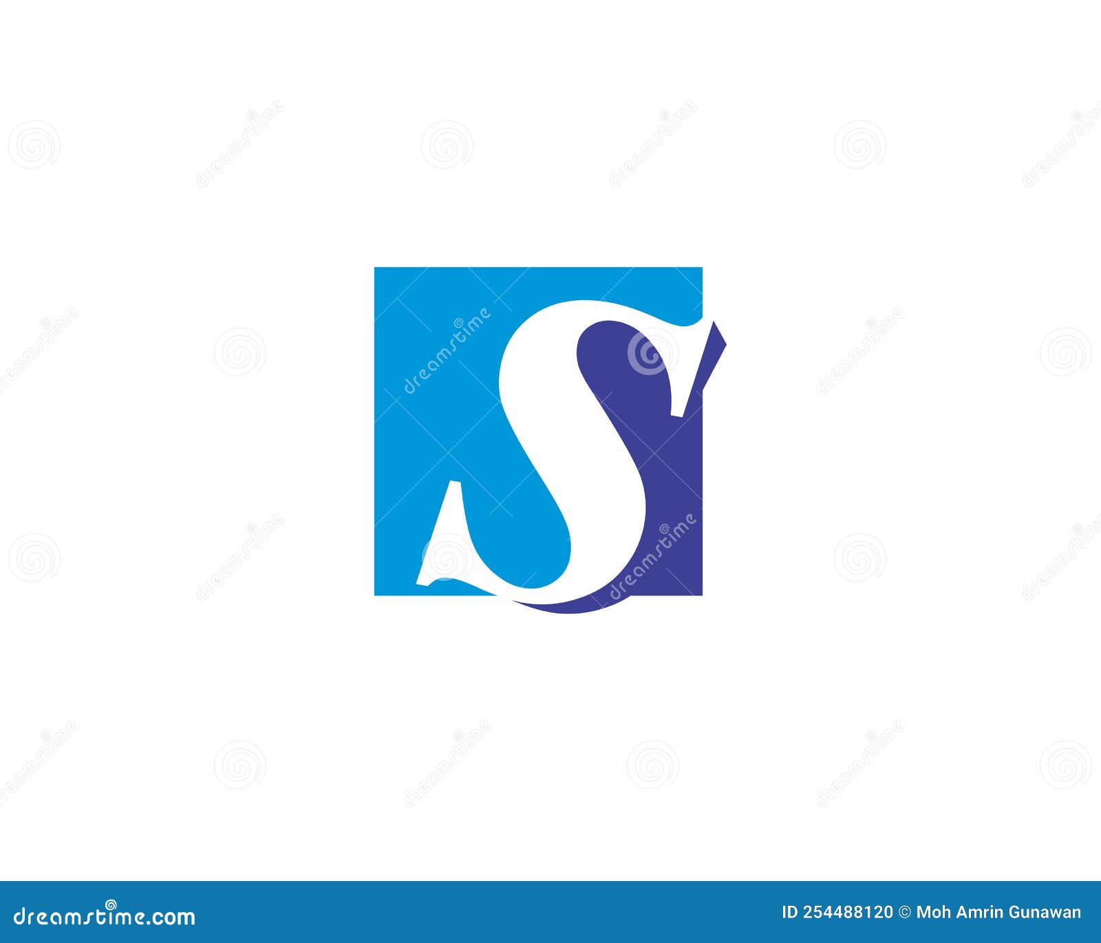 Letter S Logo Design Vector, Lowercase, Negative Space Stock Vector ...