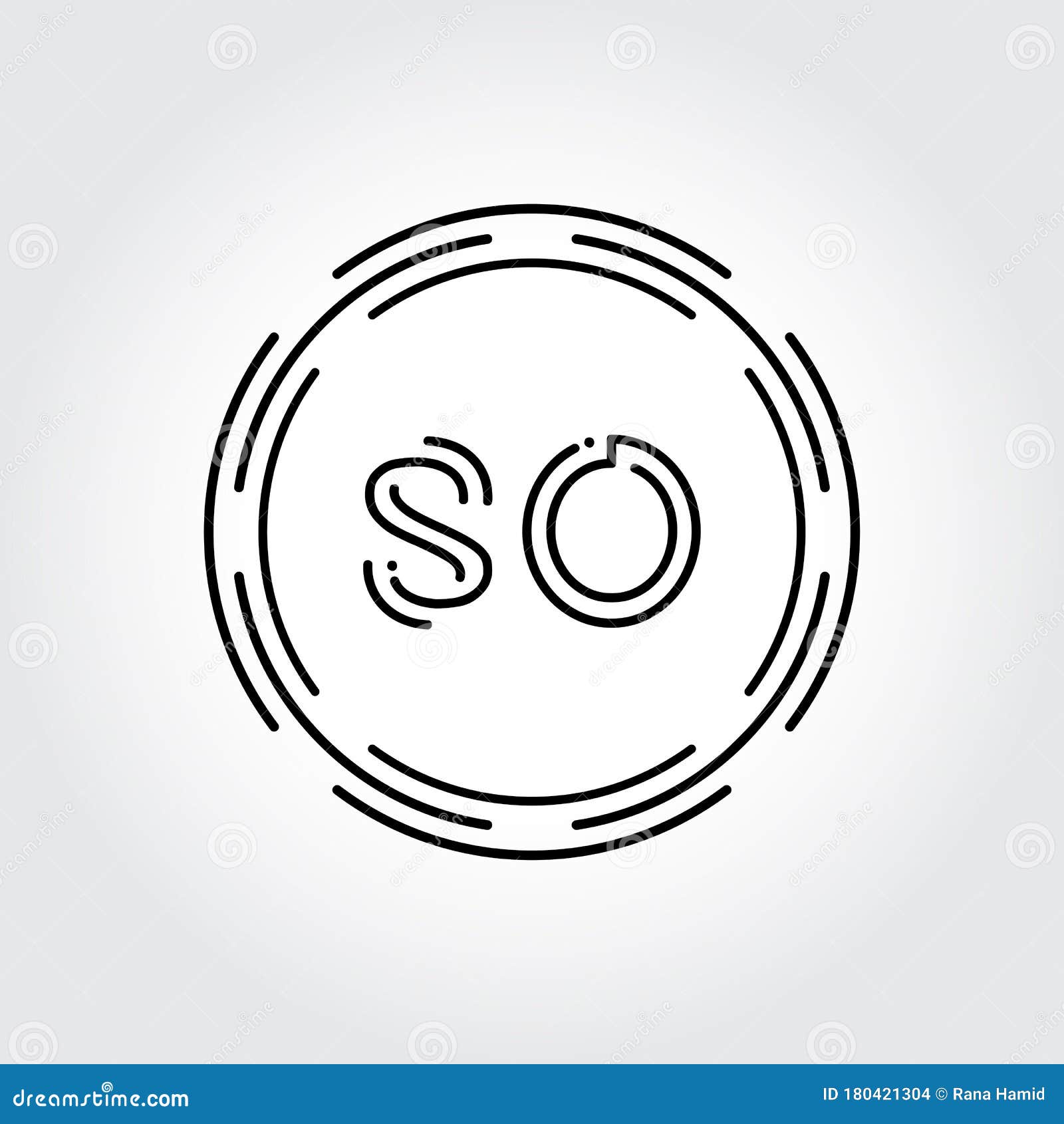 Initial so Logo Design Creative Typography Vector Template. Digital ...